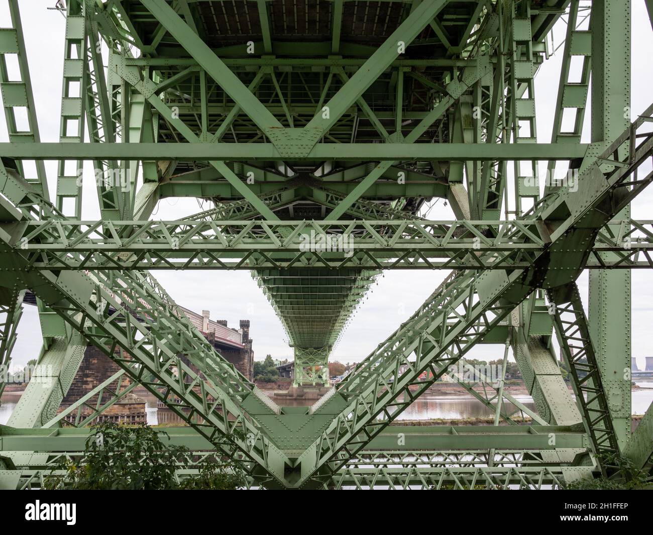 Runcorn road bridge over the river Mersey and Manchester ship canal UK ...