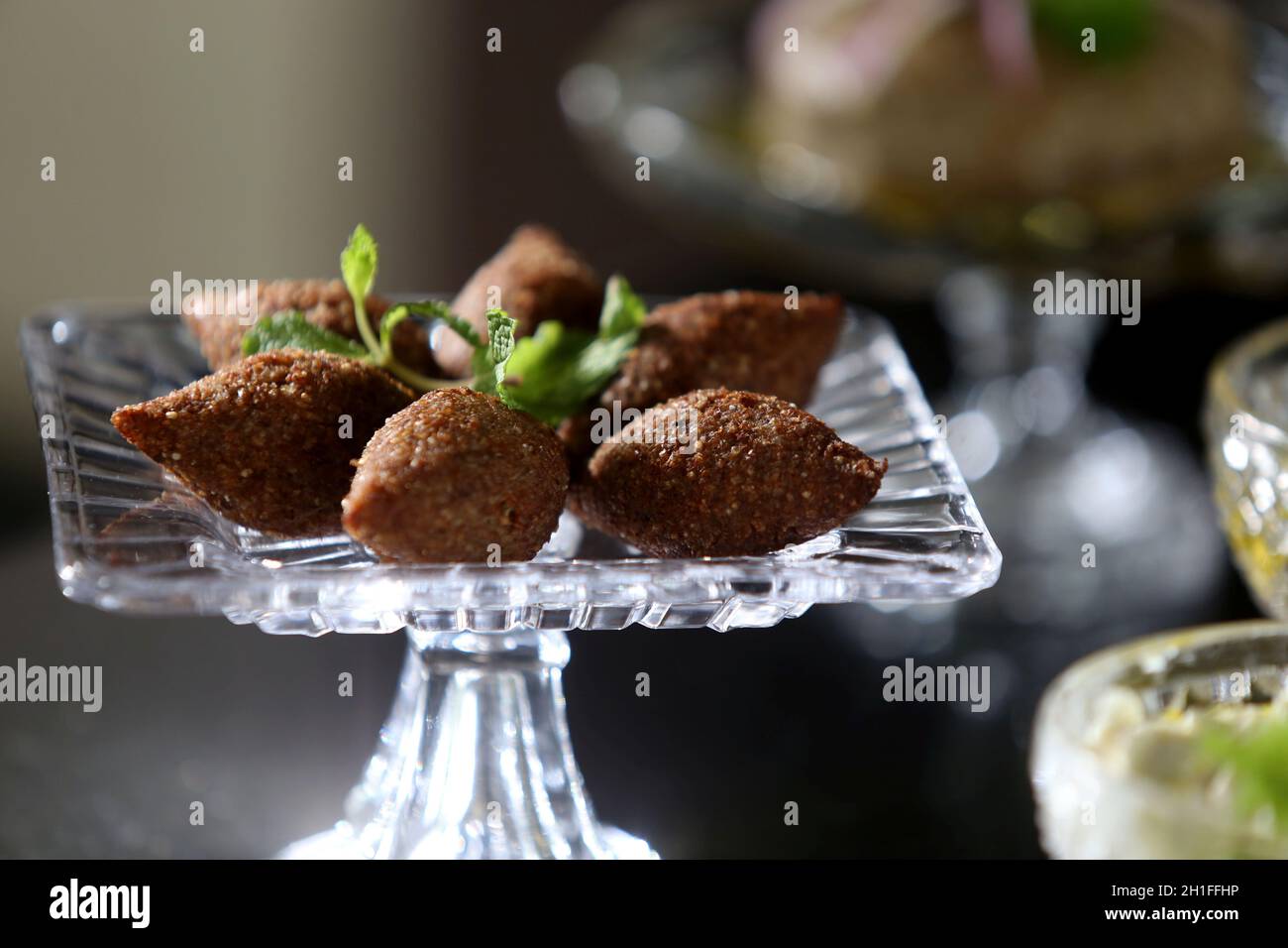 salvador, bahia / brazil - august 27, 2018: kibe potion, food of aribe ...