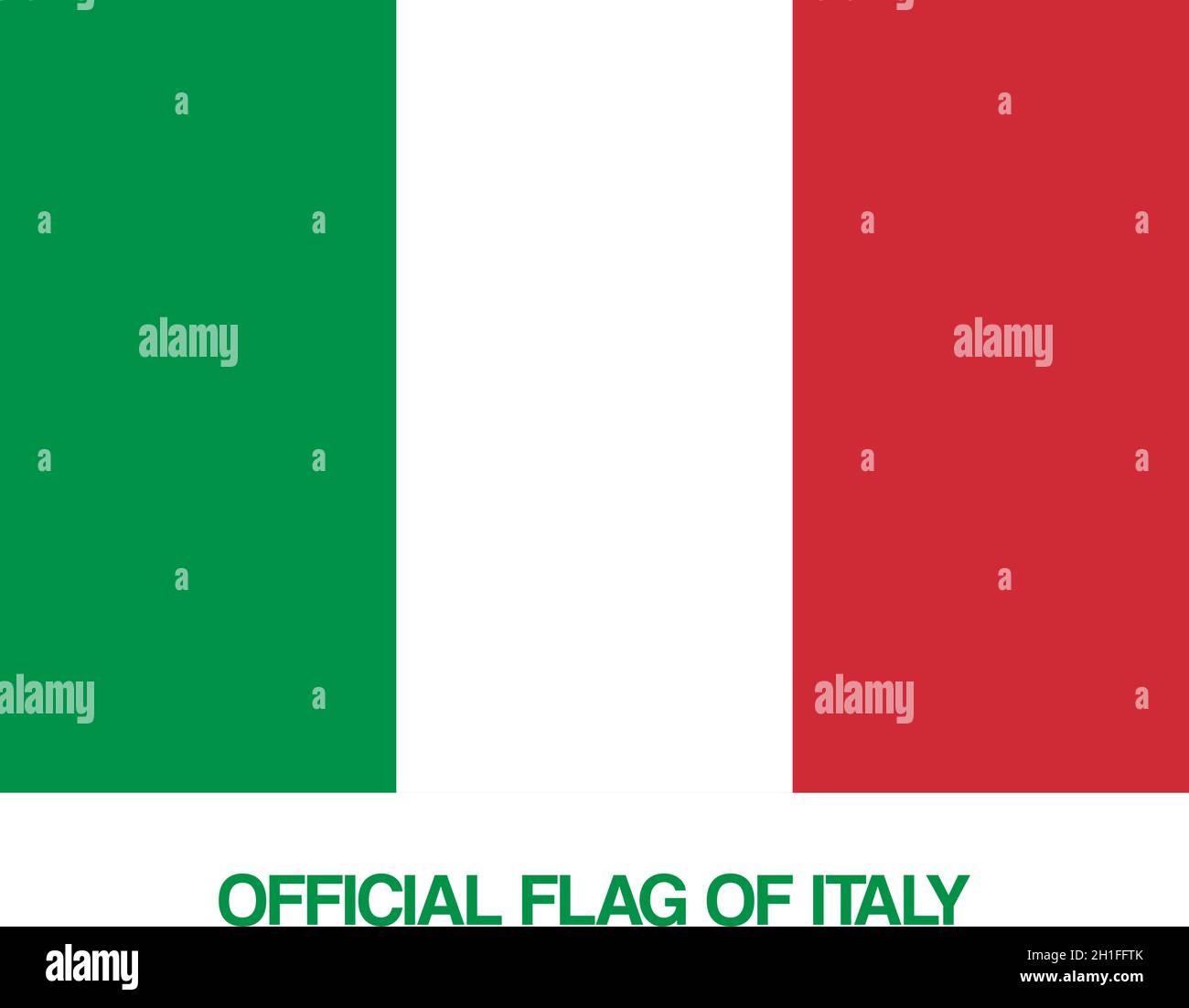 Vector Detailed Illustration of the Flag of Italy, also called Tricolor ...