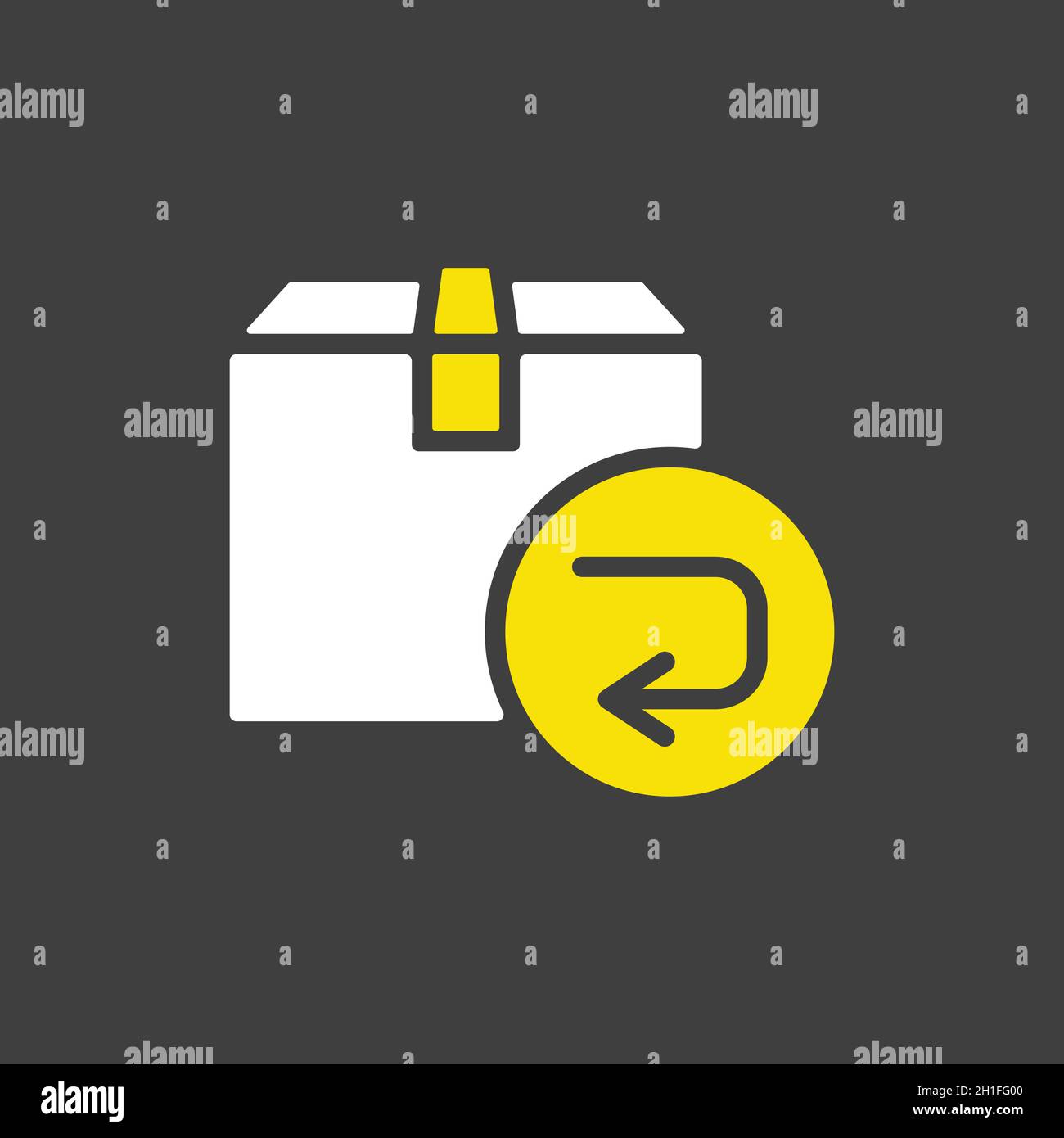 Return purchase glyph icon. E-commerce sign. Graph symbol for your web ...
