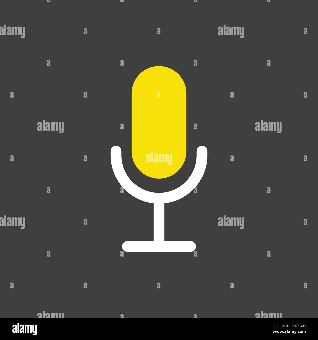 Record microphone mic vector glyph icon. E-commerce sign. Graph symbol ...