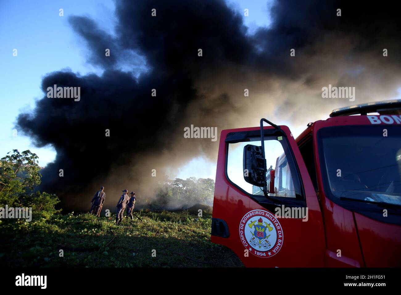 salvador, bahia / brazil - december 28, 2017: Fire Department members ...