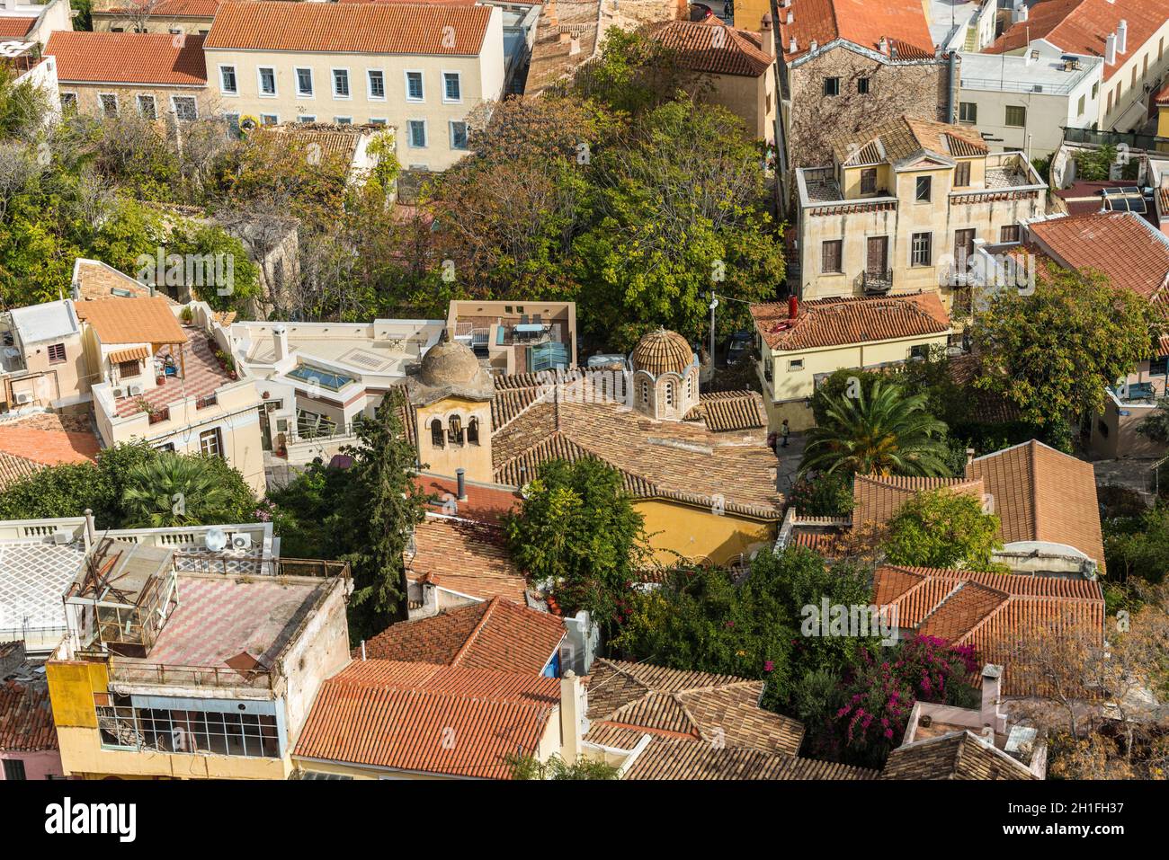 Athens, Greece - November 1, 2017: View of Athens from Acropolis with ...