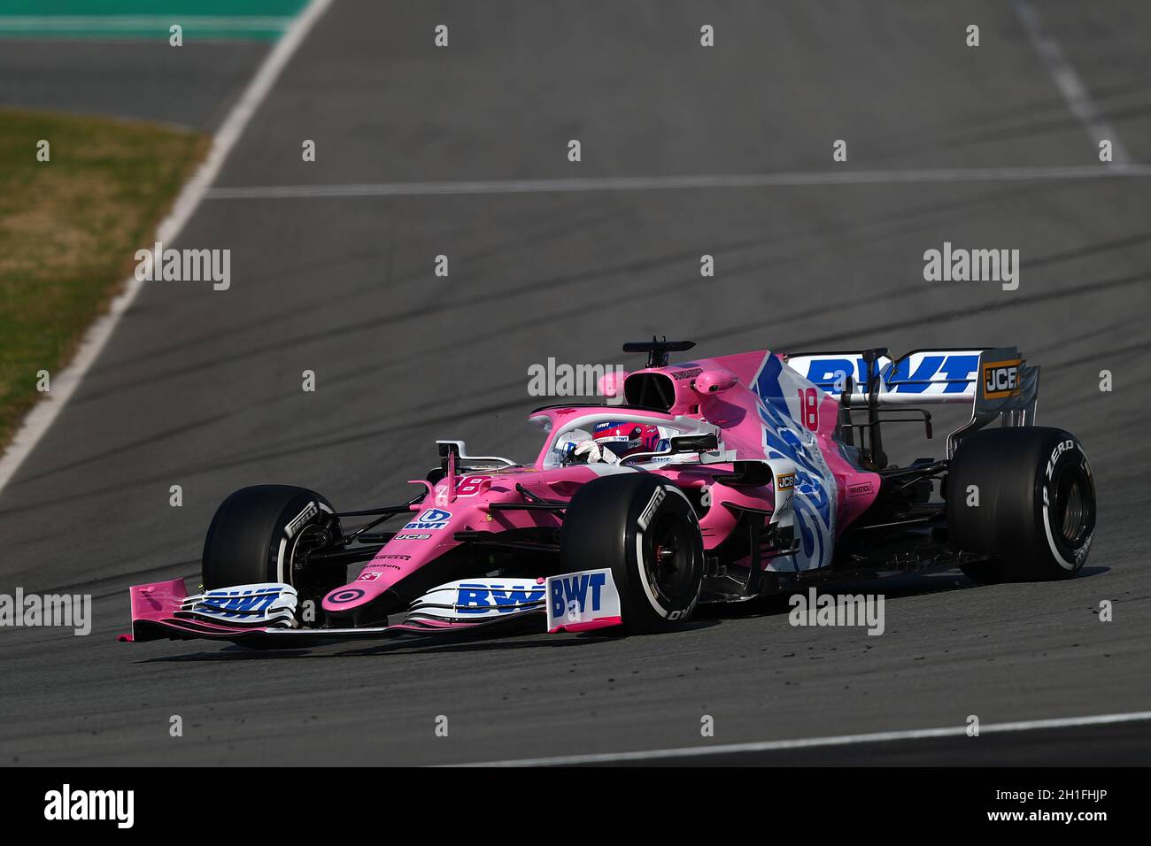 Barcelona, Spain. 19th February 2020. Formula 1 pre-season test. Sergio ...