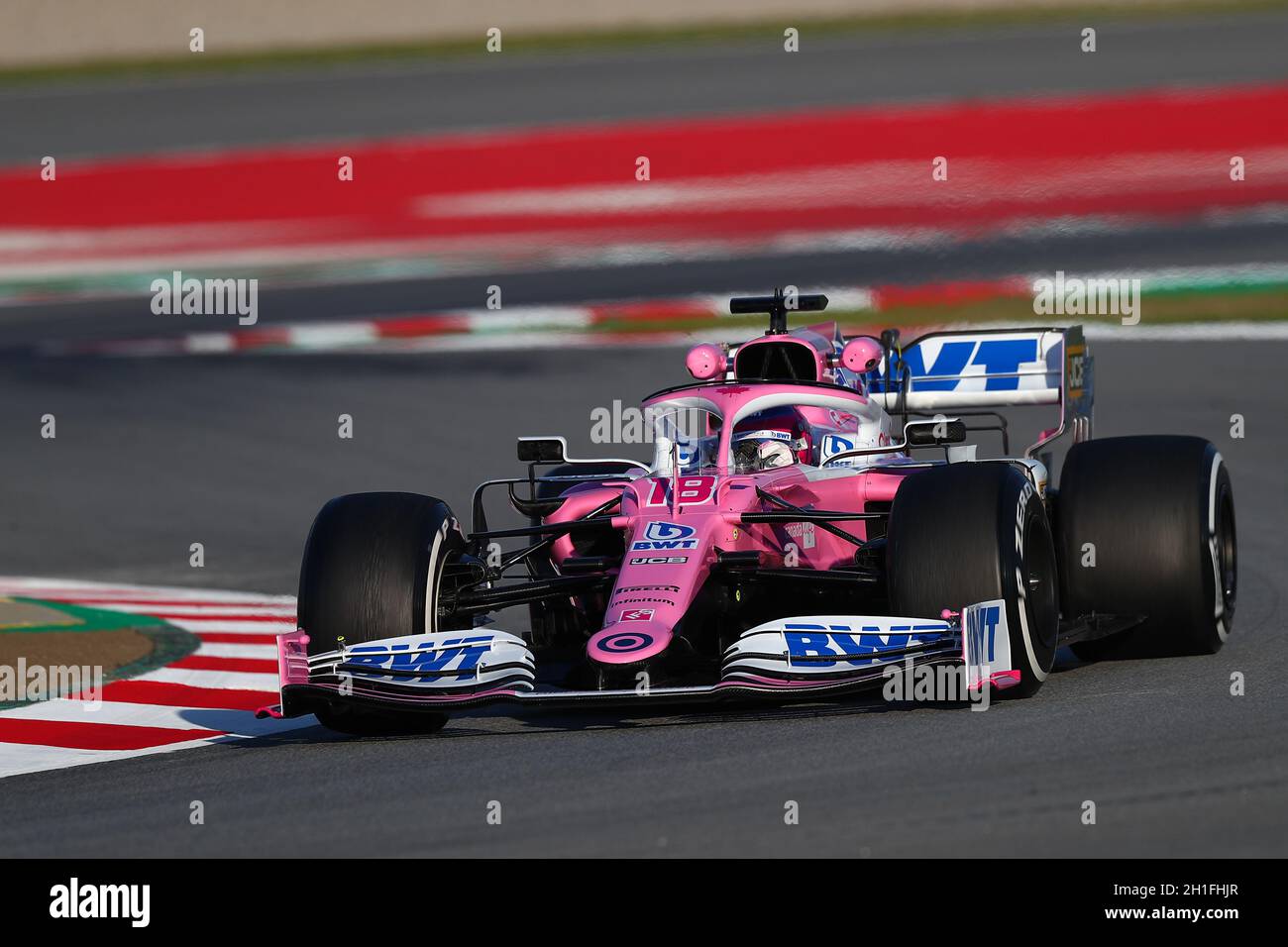 Barcelona, Spain. 19th February 2020. Formula 1 pre-season test. Sergio ...