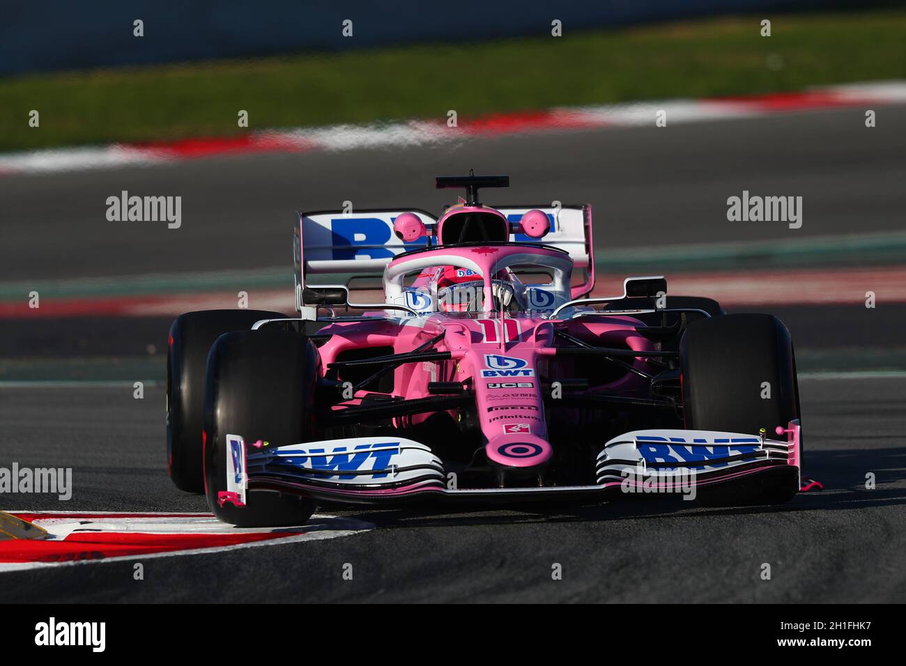 Barcelona, Spain. 19th February 2020. Formula 1 pre-season test. Sergio ...