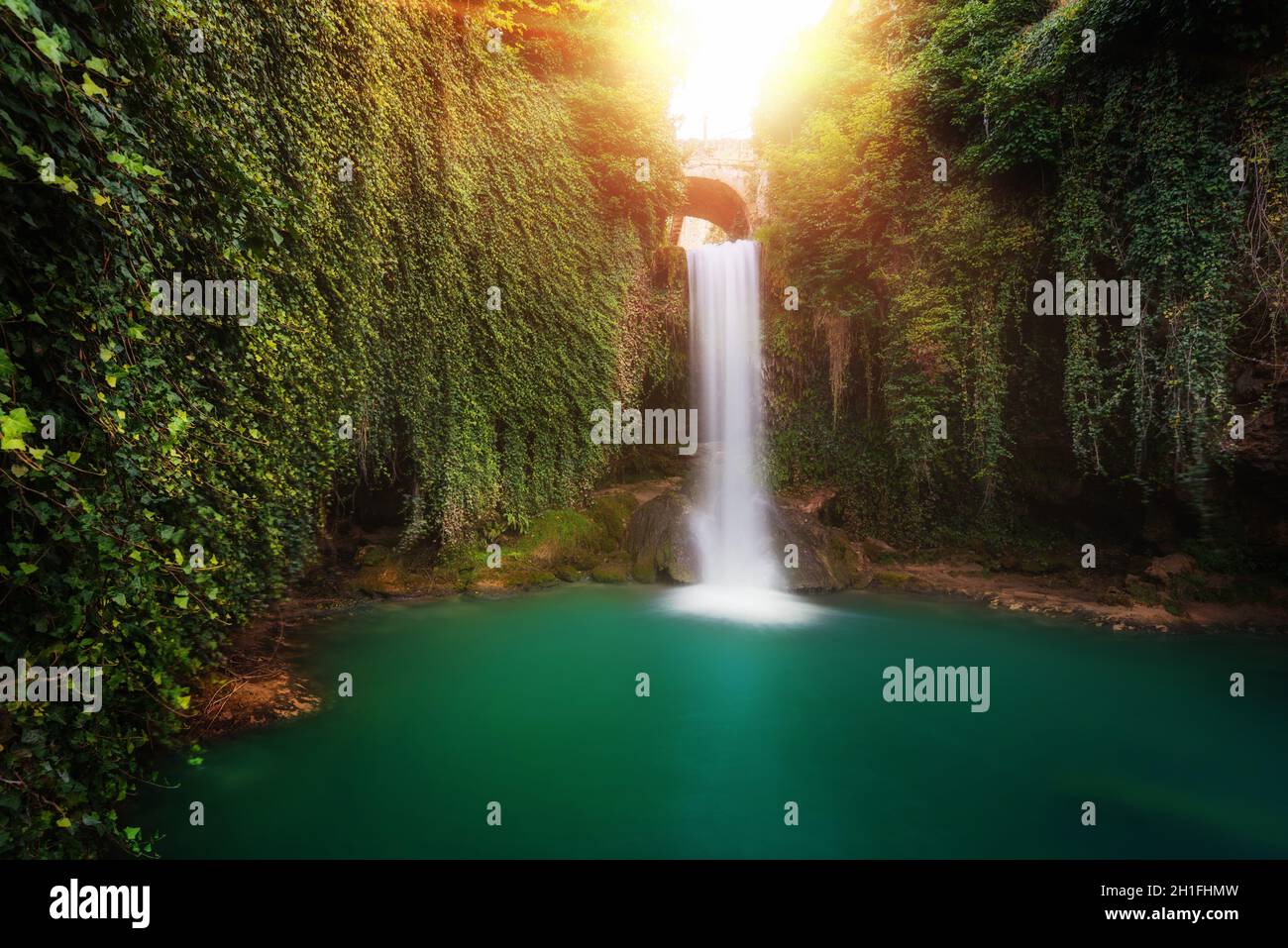 Fairy Tale waterfall in Tobera, Burgos, Spain Stock Photo - Alamy