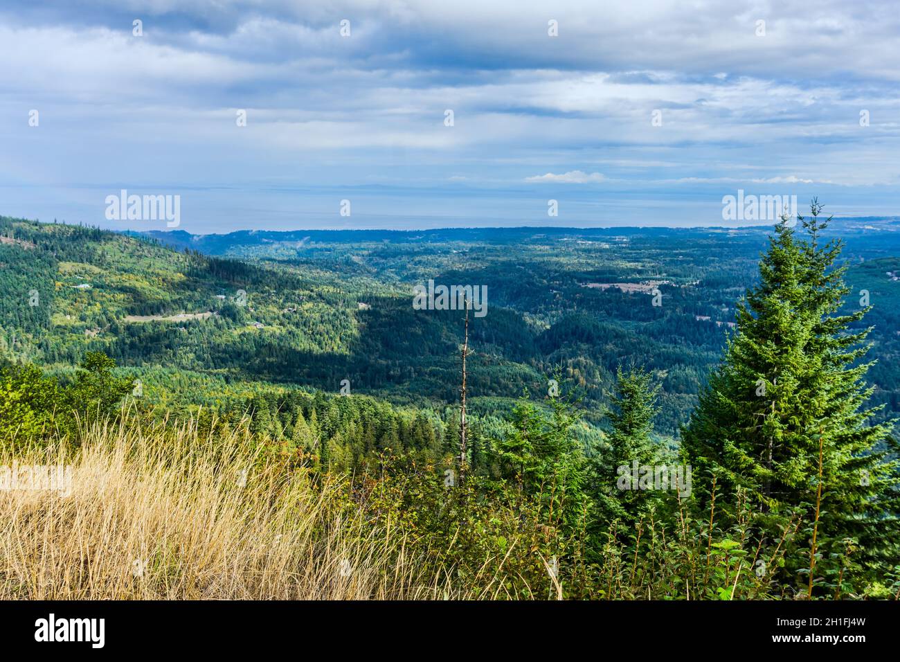 An ocean view from Hurricane Ridge in Washington State Stock Photo - Alamy