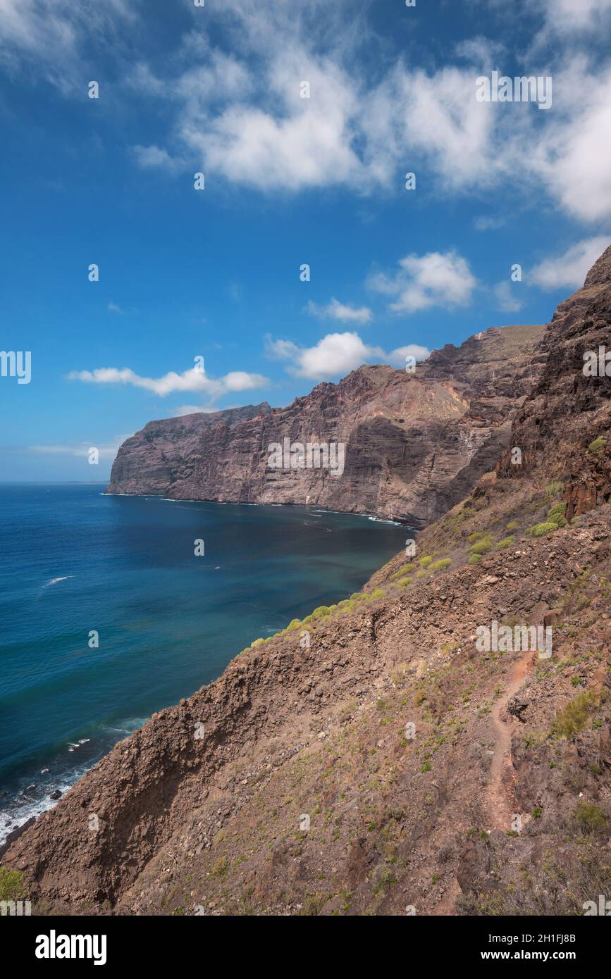 Los gigantes Cliffs, famous landmark in Tenerife island, Canary islands ...