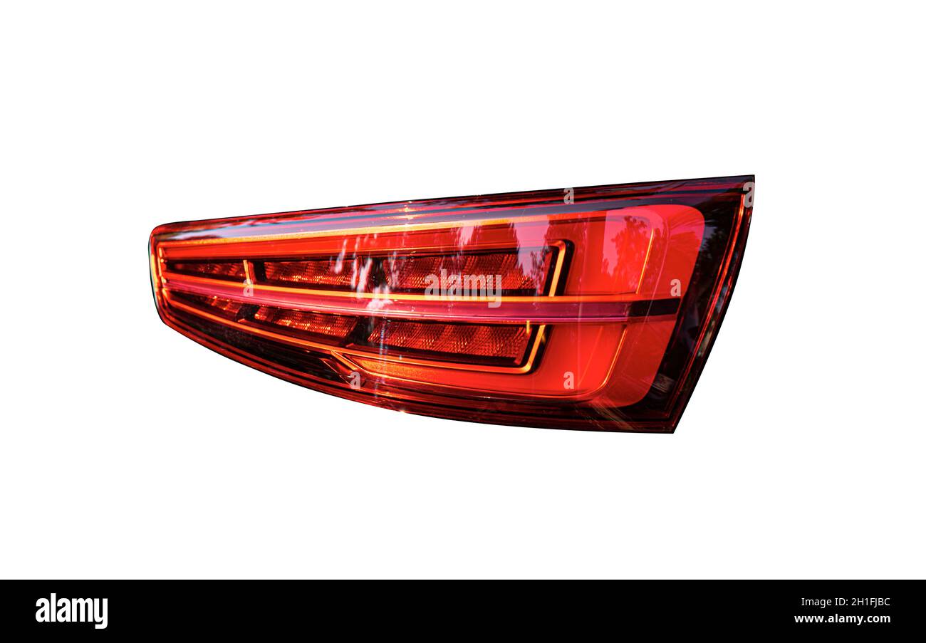 Rear car lights isolated on white background Stock Photo - Alamy