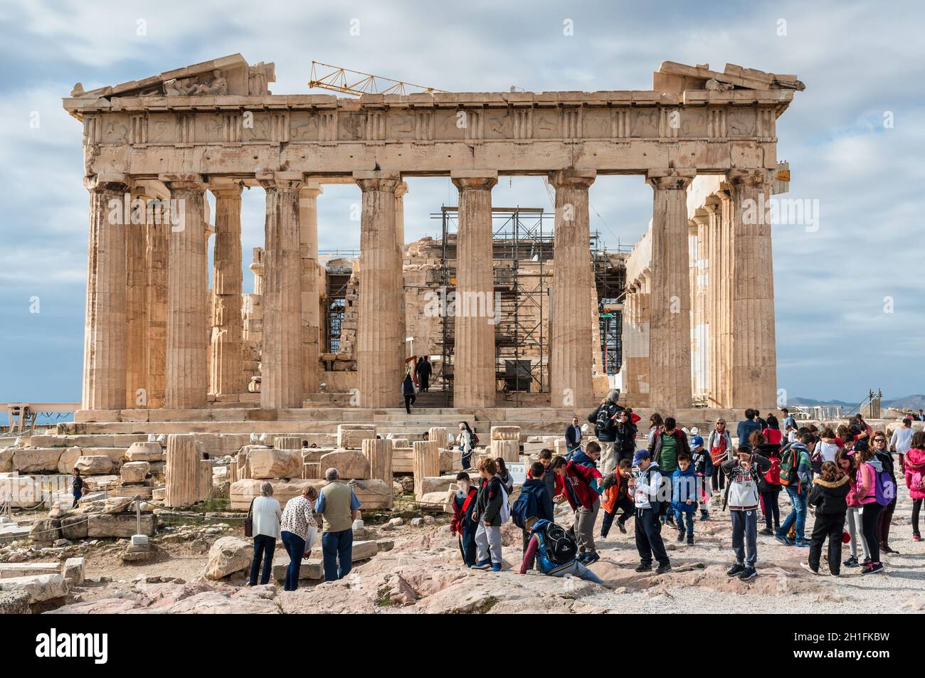 Athens, Greece - November 1, 2017: Many tourists visiting ancient ...