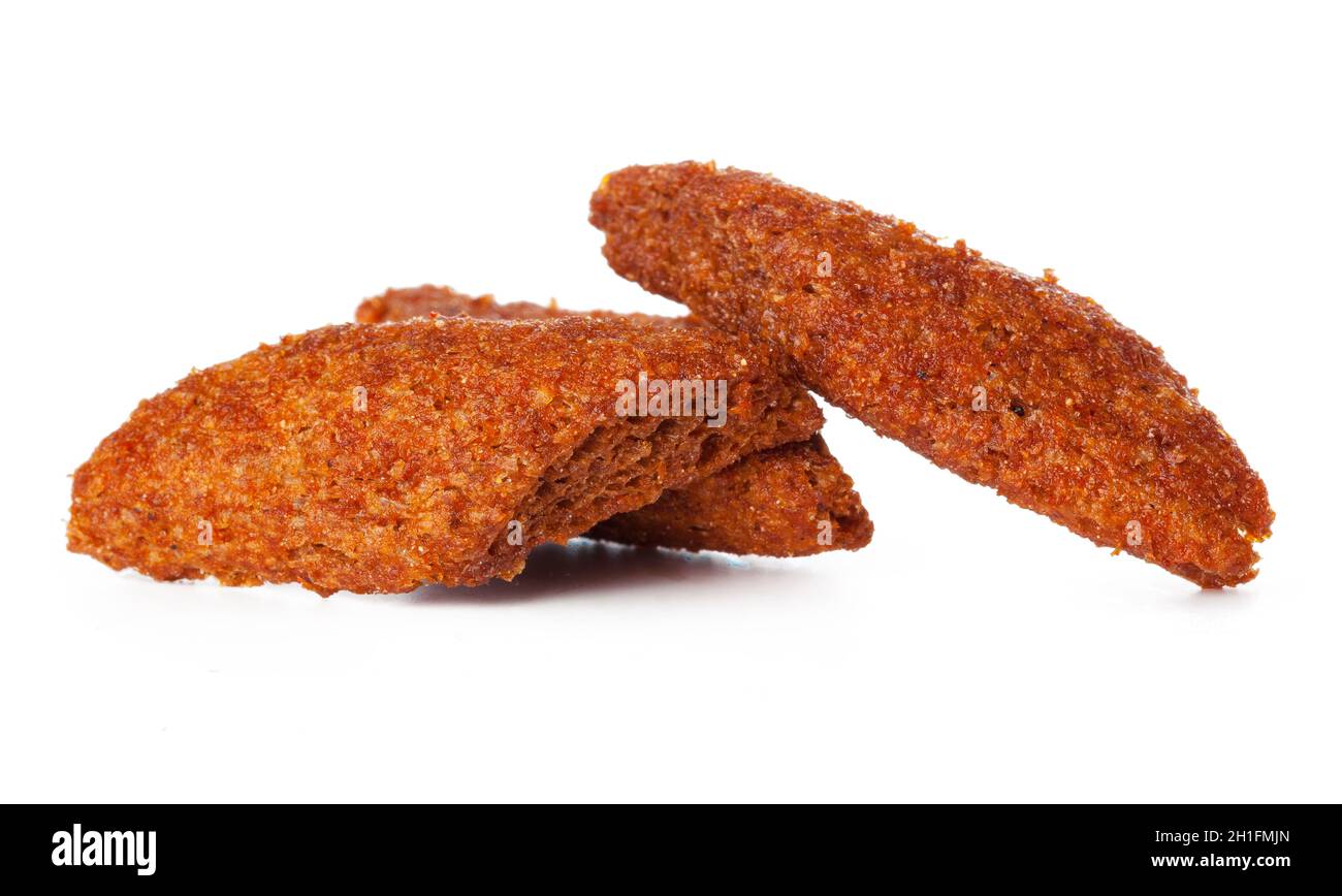 Crunchy bread snack isolated on white background Stock Photo - Alamy