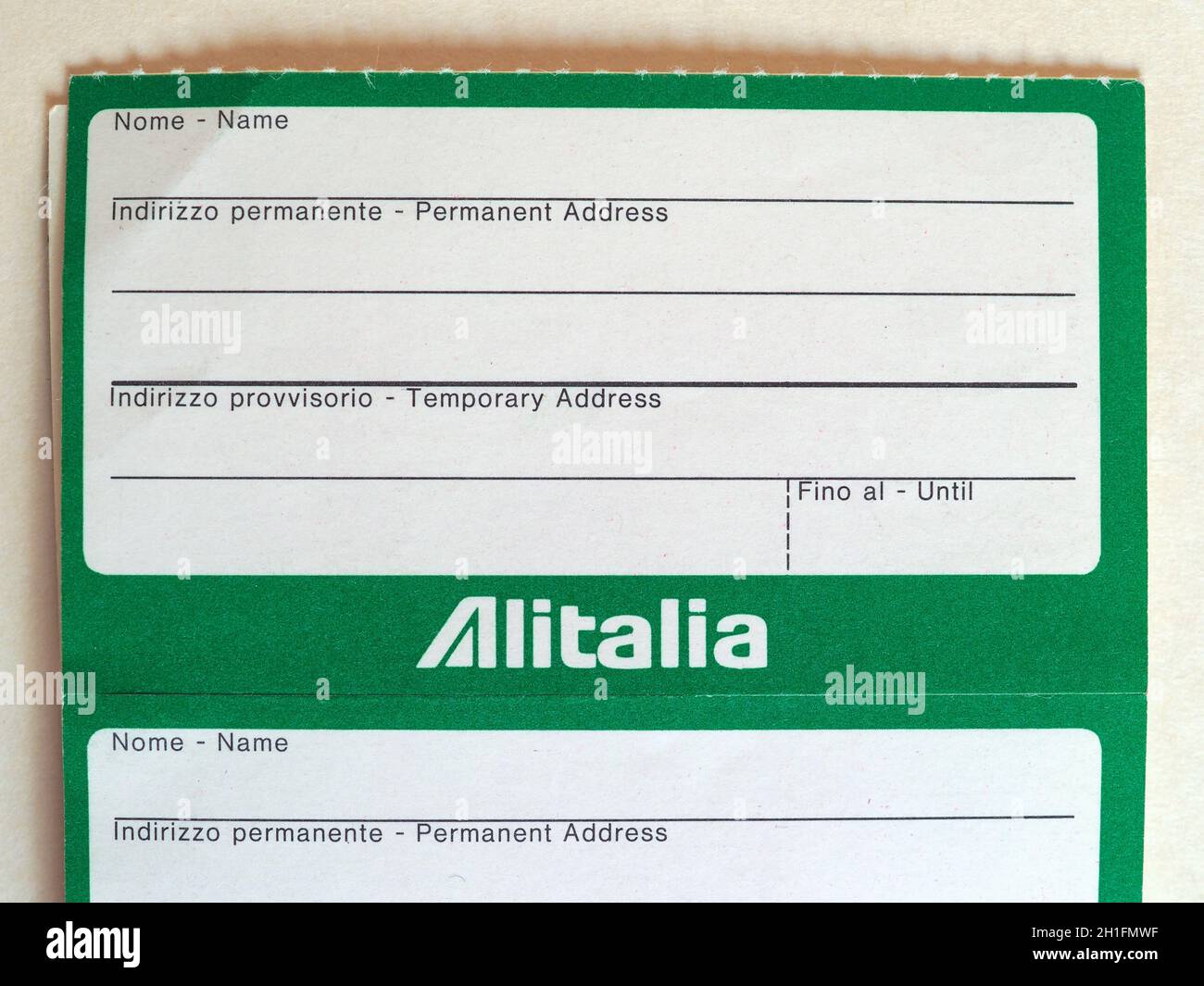 Airport sign baggage italy hi-res stock photography and images - Alamy