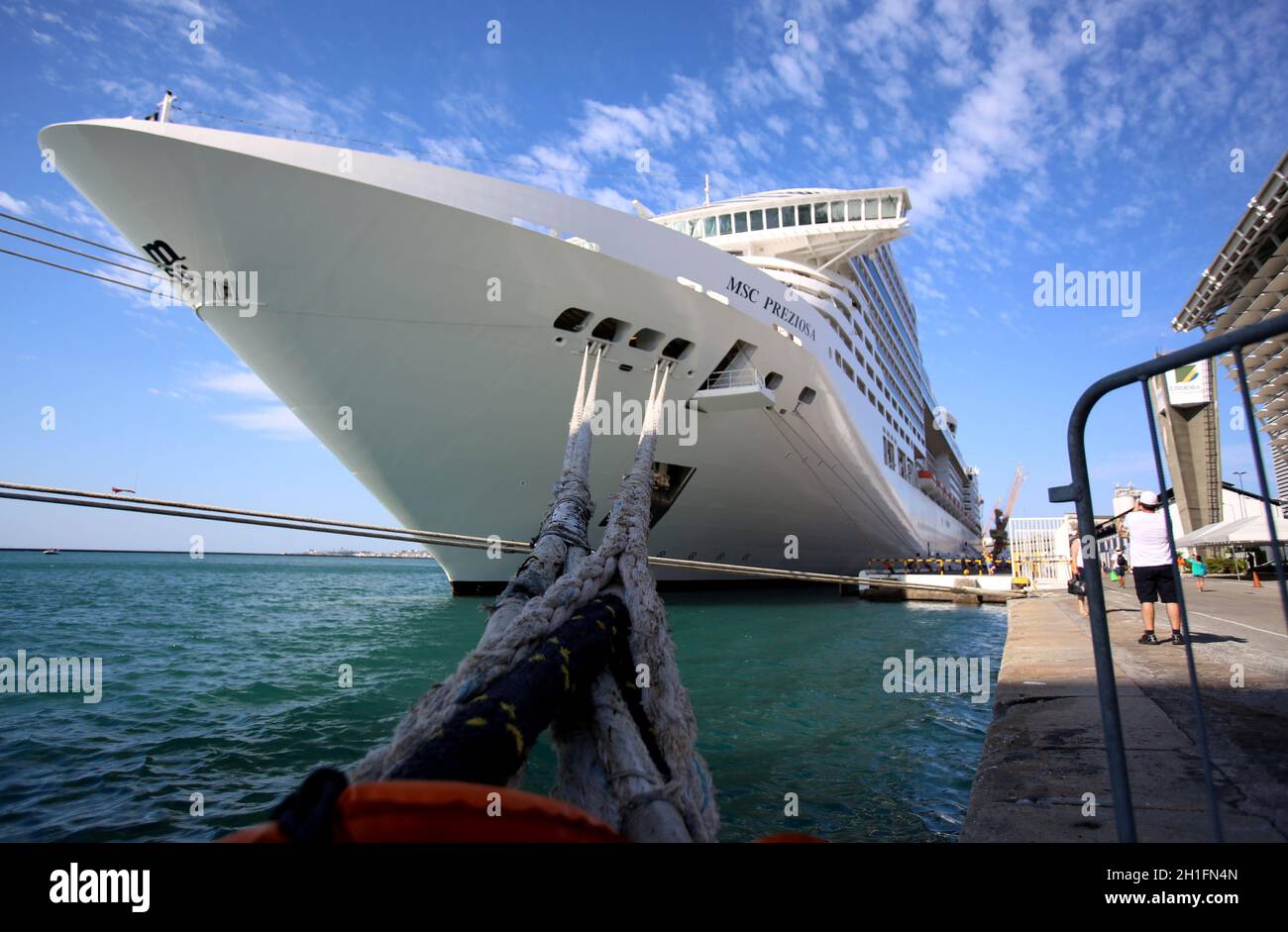 salvador, bahia / brazil - january 3, 2018: View of the MSC Music Ship ...