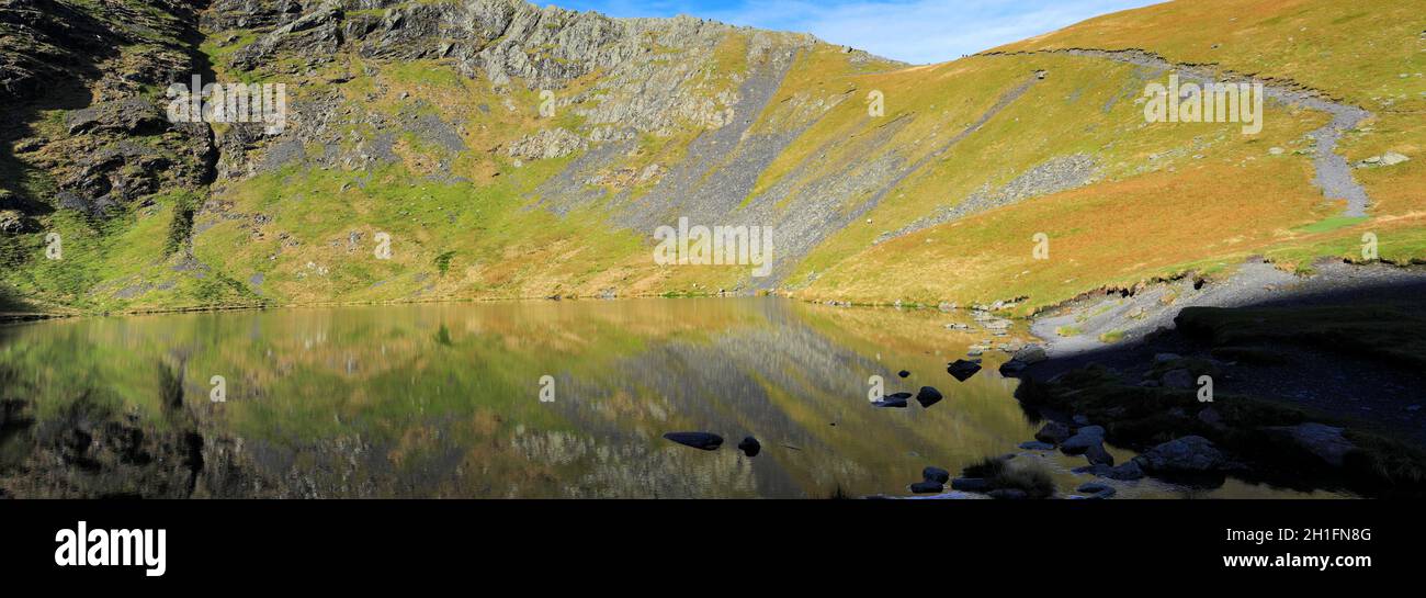 Scales Tarn and Sharp Edge, Blencathra fell, Lake District National ...
