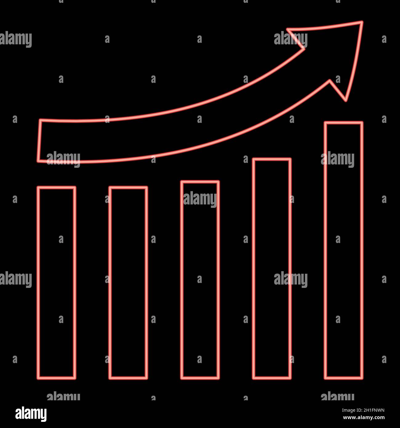 Bar chart neon sign hi-res stock photography and images - Alamy