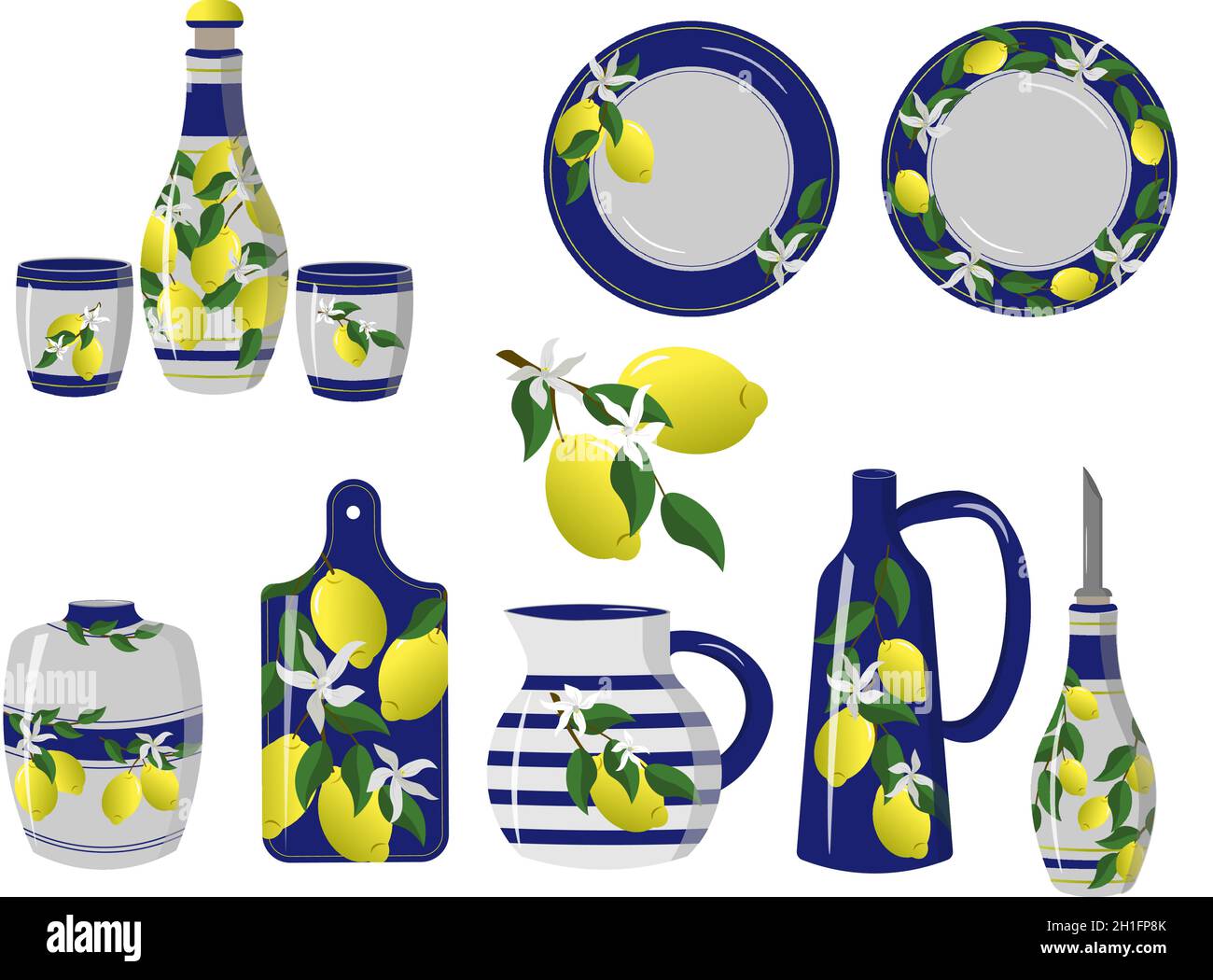 Modern ceramic plates in Stock Vector Images - Alamy