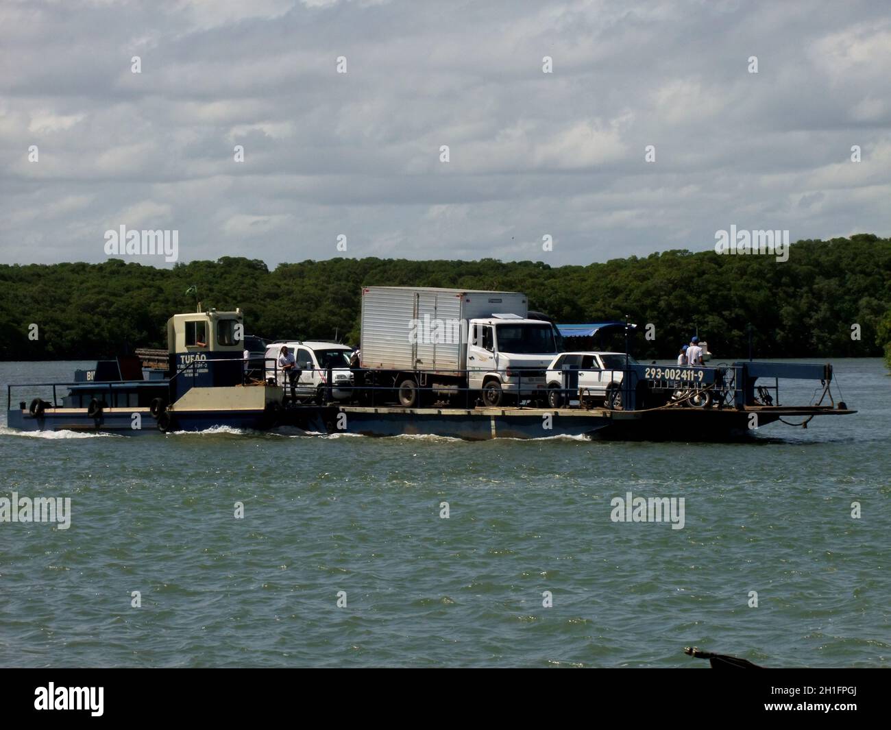 santa cruz cabralia, bahia / brazil - december 6, 2010: Ferry is seen ...