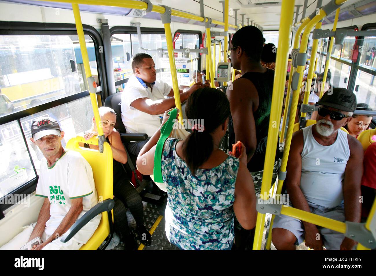 salvador, bahia / brazil - september 5, 2015: People are seen inside ...