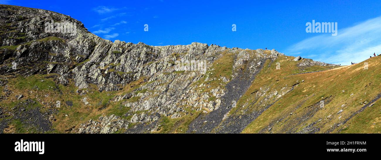 View of Sharp Edge on Blencathra fell, Lake District National Park ...