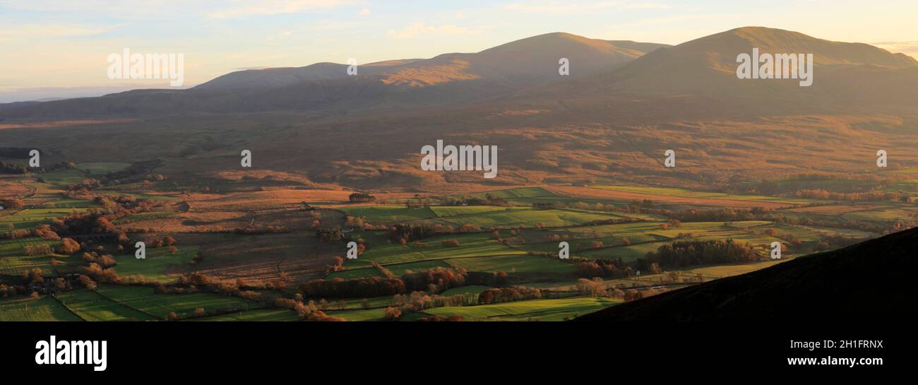 Sunset over Threlkeld Common, Keswick, Cumbria, Lake District National ...