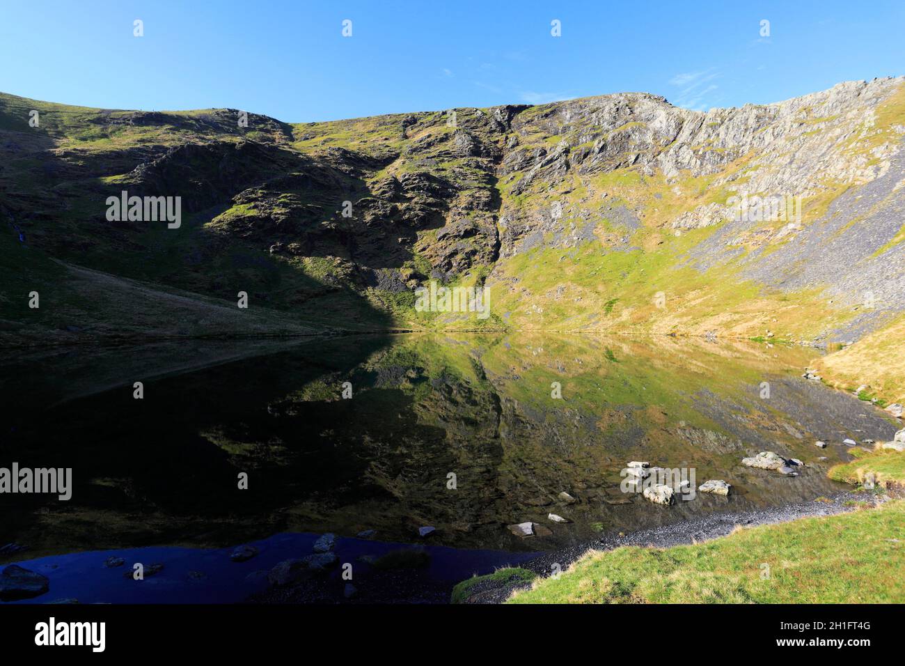 Scales Tarn and Sharp Edge, Blencathra fell, Lake District National ...