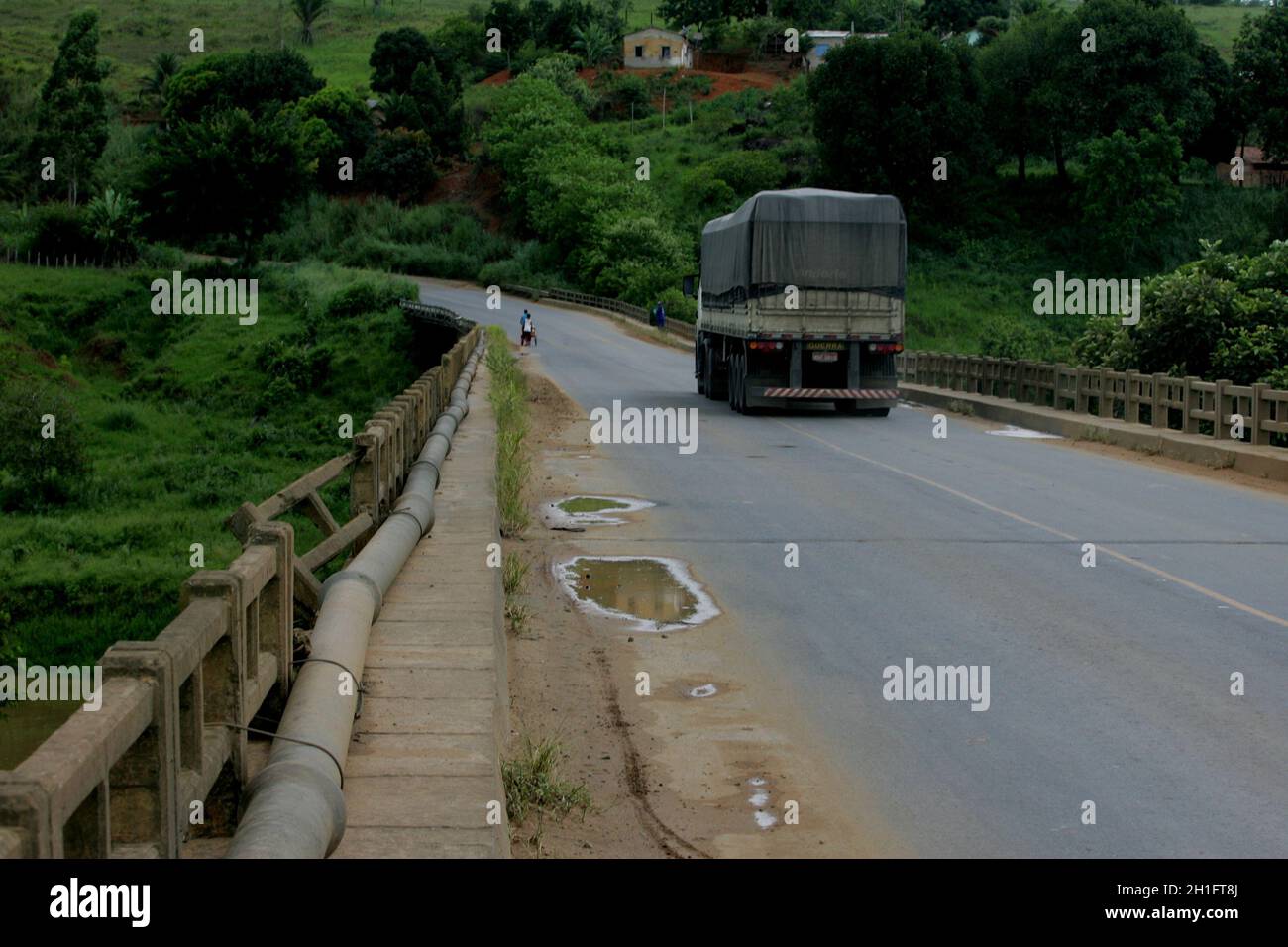 Itamaraju, bahia / brazil - april 4, 2011: Damaged lateria of the ...
