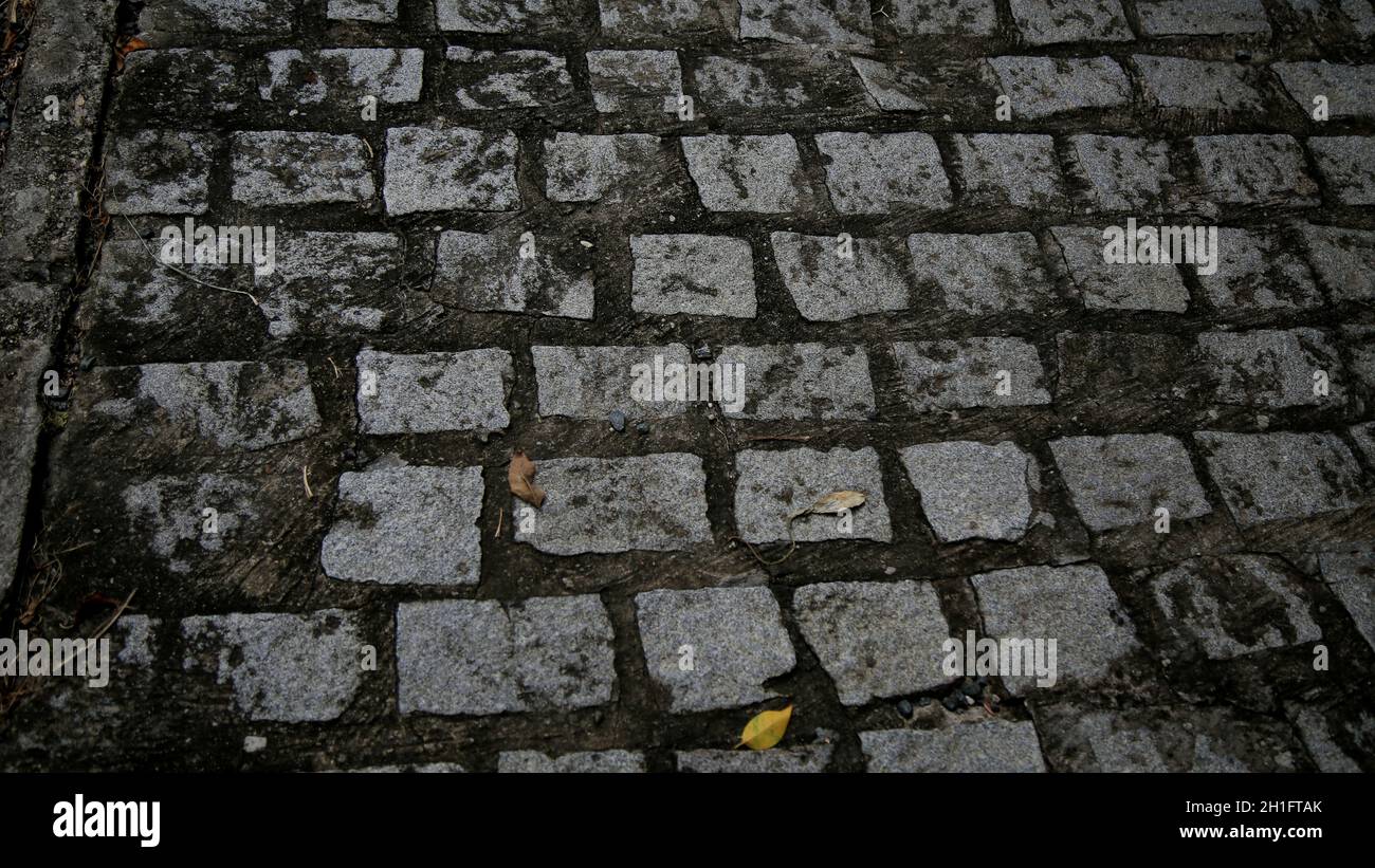 salvador, bahia / brazil - june 13, 2020: pavement made with ...