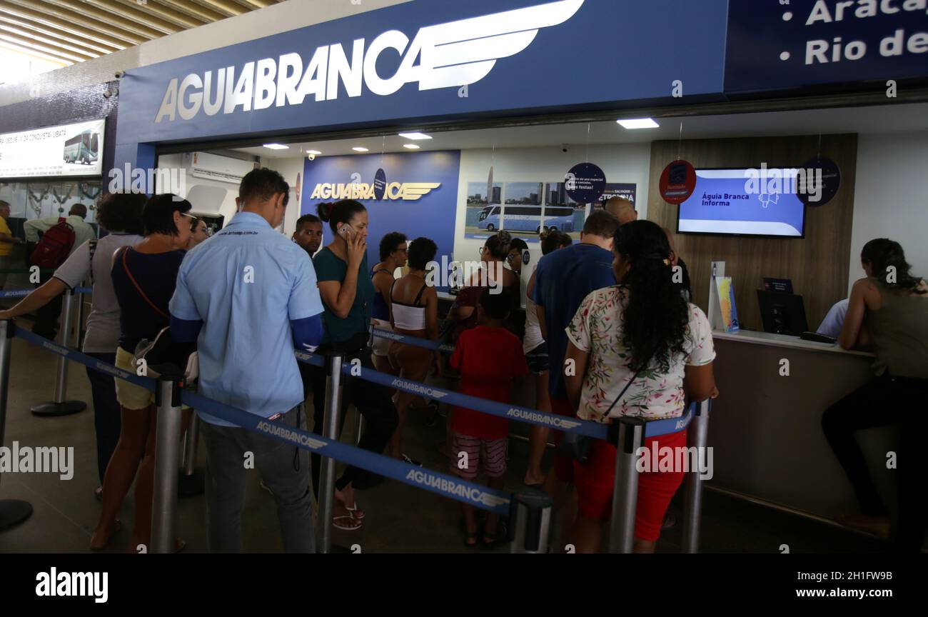 salvador, bahia / brazil - december 12, 2018: Passengers are seen at ...