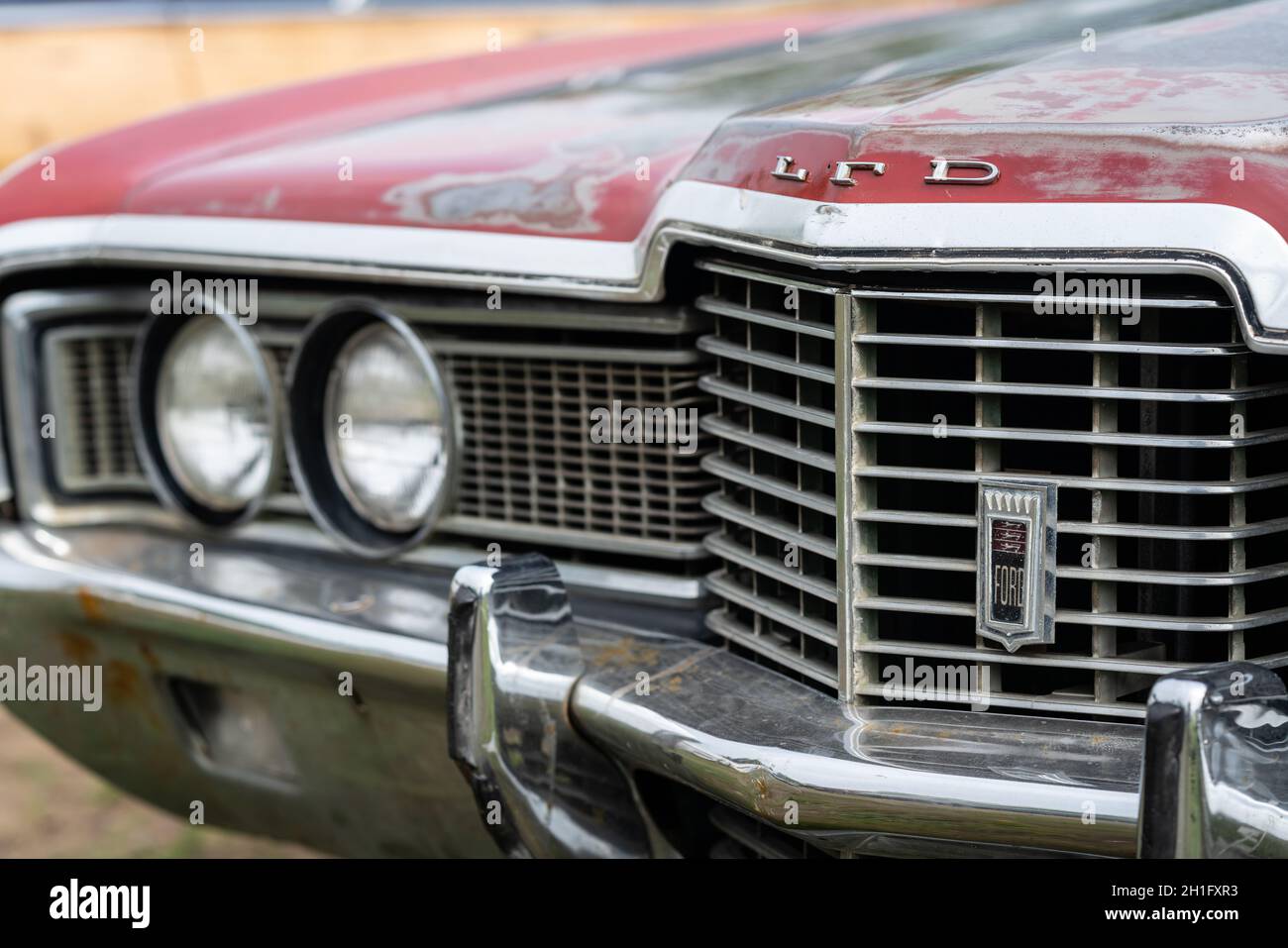 Berlin April 27 2019 Fragment Of The Full Size Station Wagon Ford
