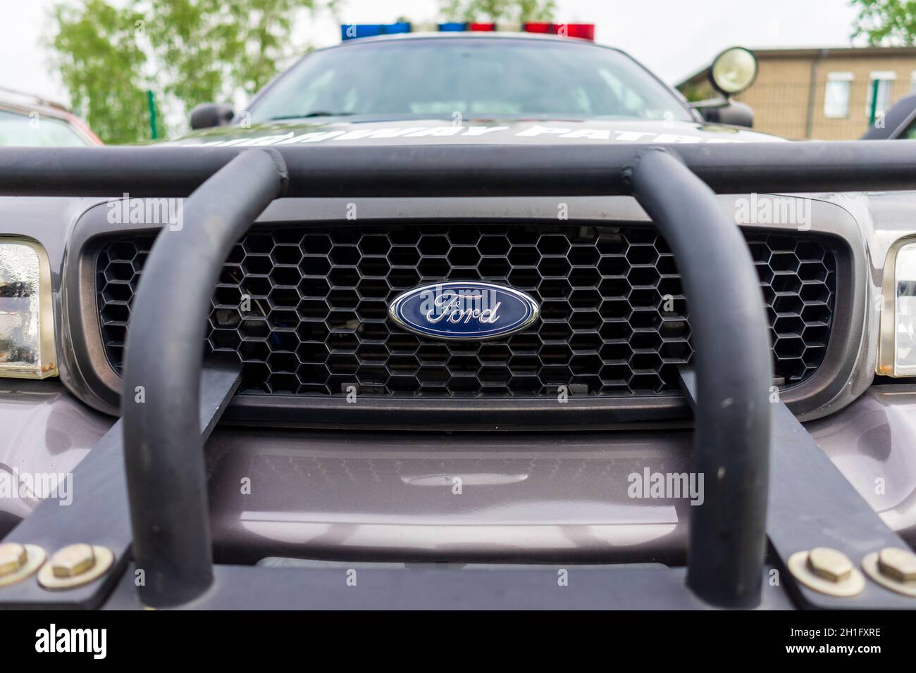 Berlin April 27 2019 Fragment Of The Special Car Ford Crown