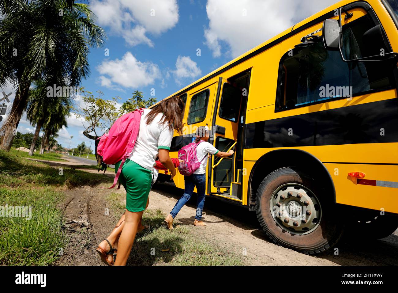 pojuca, bahia/brazil - August 1, 2019: School bus for rural student ...