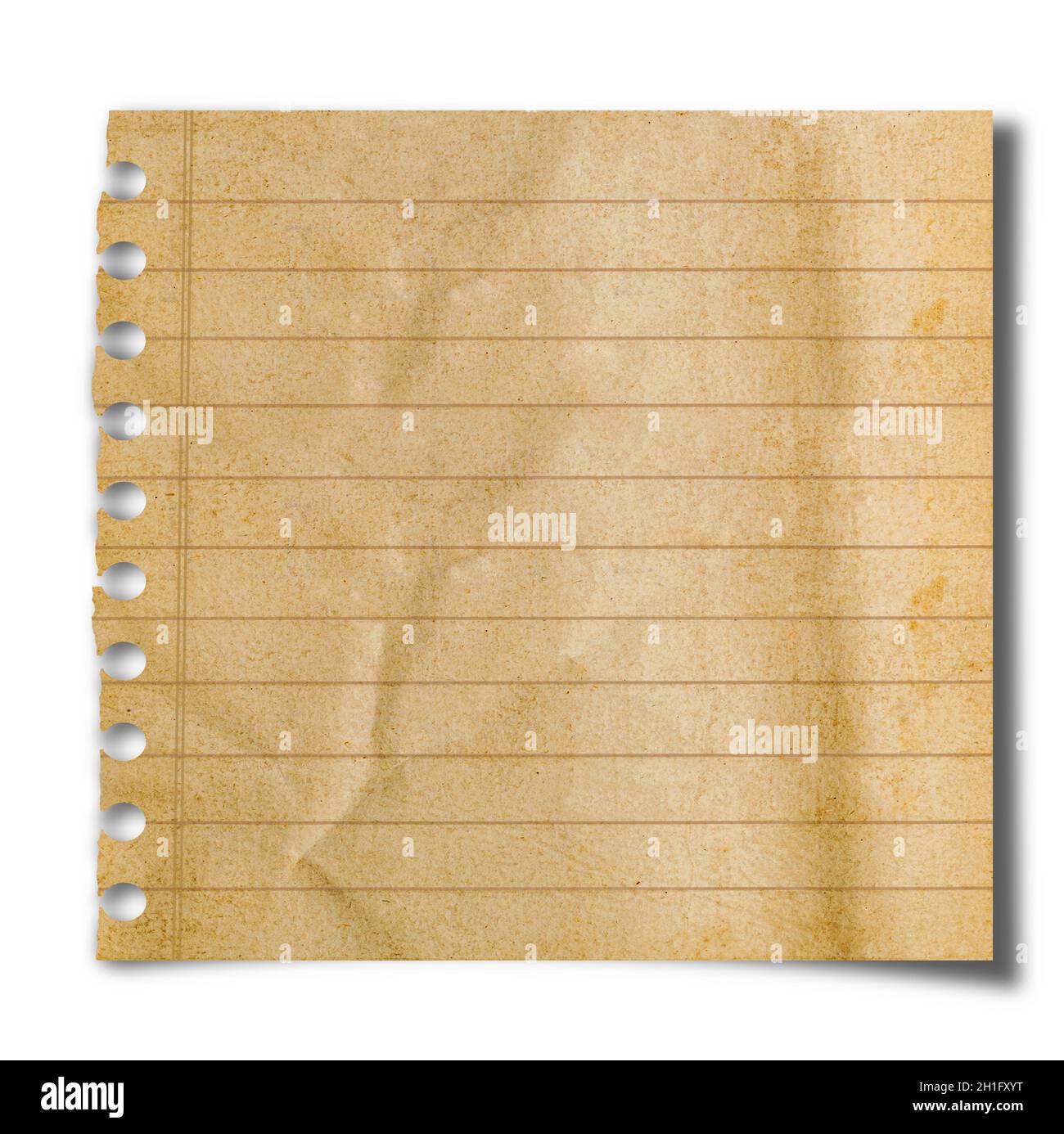 Piece of old paper isolated on white Stock Photo - Alamy