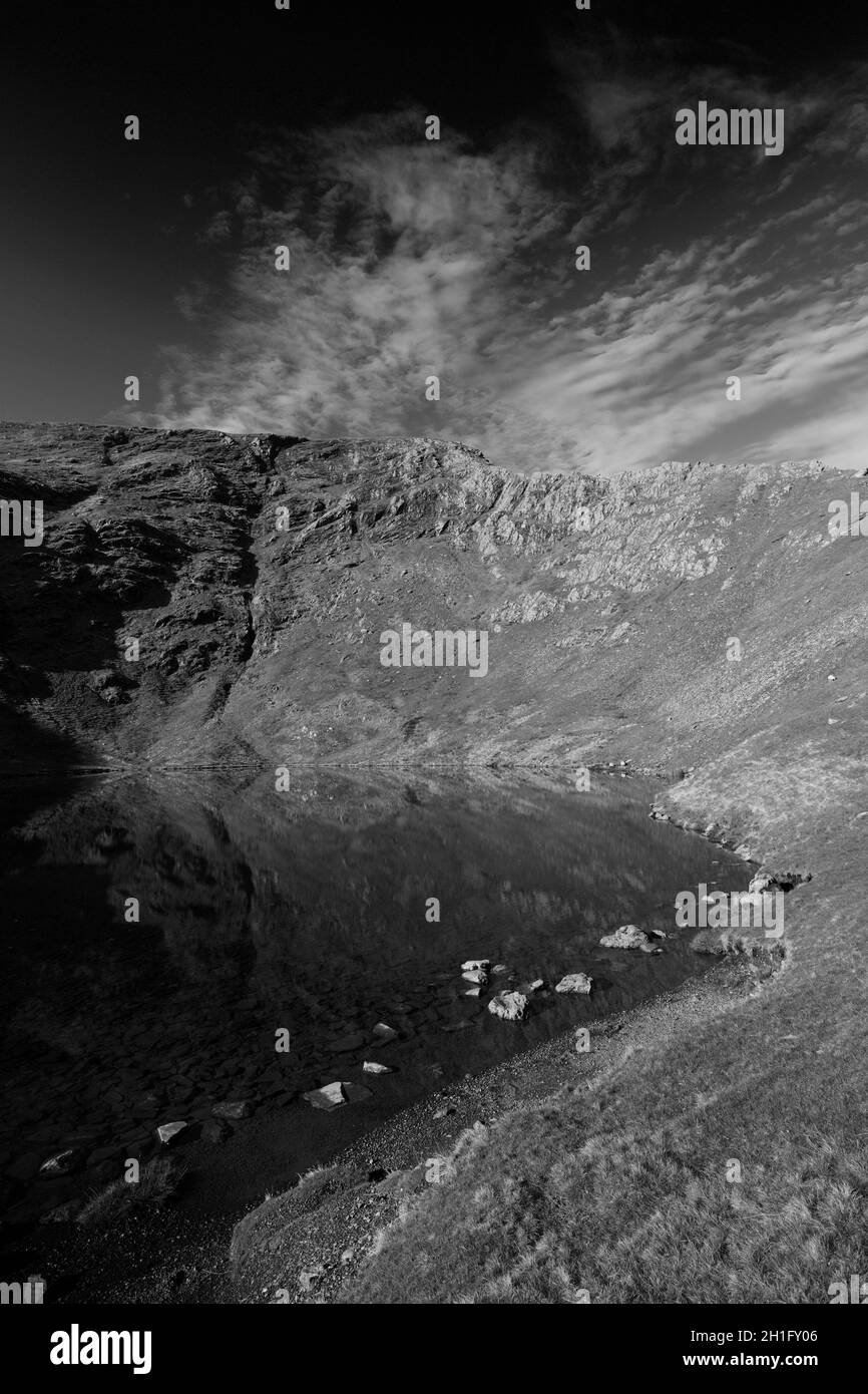 Scales Tarn and Sharp Edge, Blencathra fell, Lake District National ...