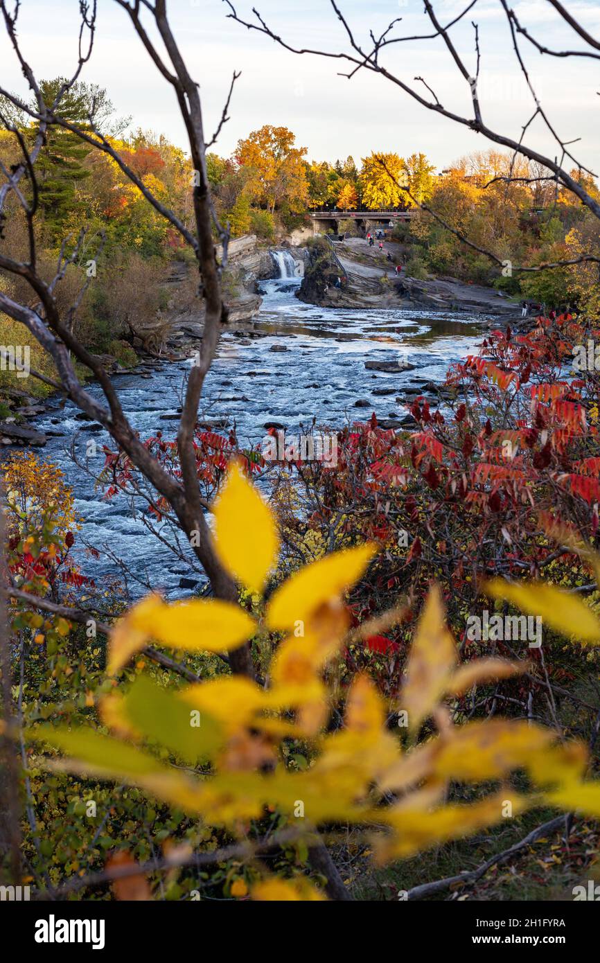The Hog's Back Falls and Bridge, Prince of Wales Falls waterfalls on ...