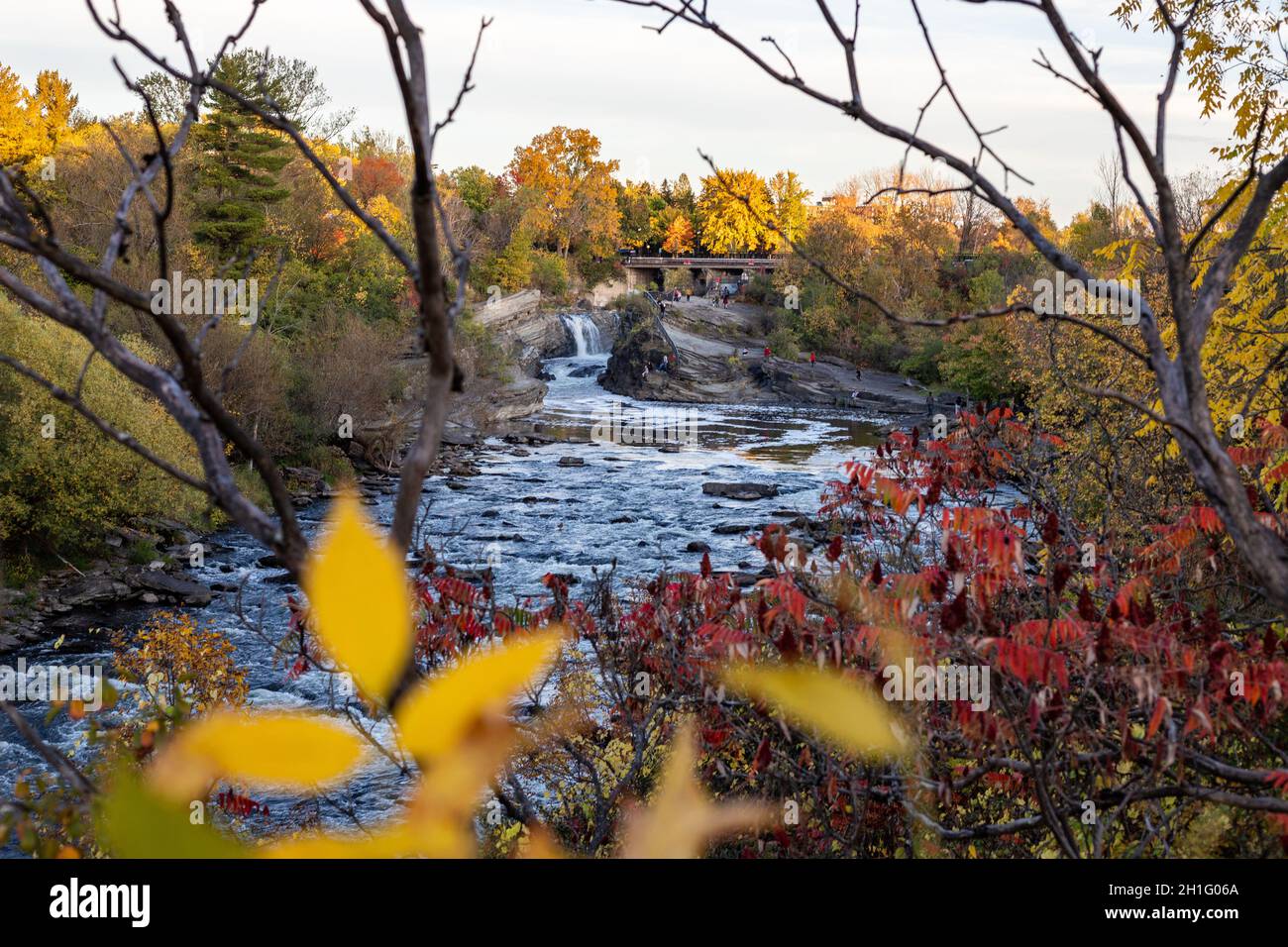 The Hog's Back Falls and Bridge, Prince of Wales Falls waterfalls on ...