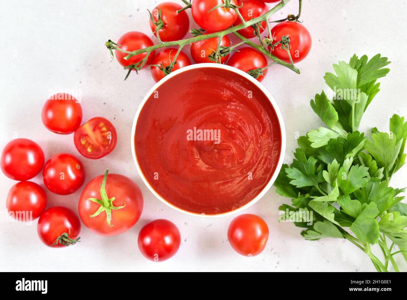 Top view cherry sauce hi-res stock photography and images - Alamy