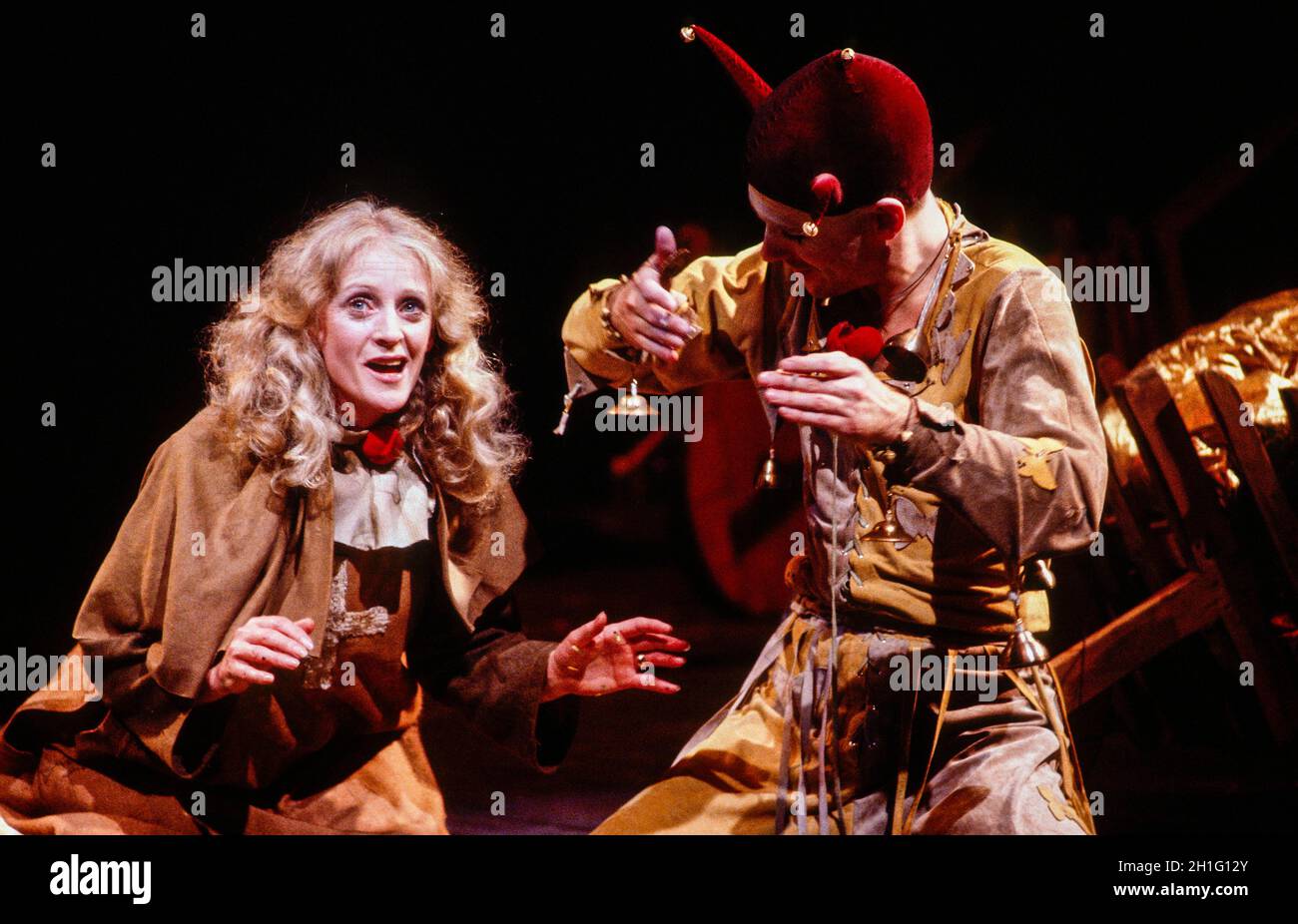 Polly James (Marguerite), Jim Hooper (Sonnerie) in RED NOSES by Peter ...