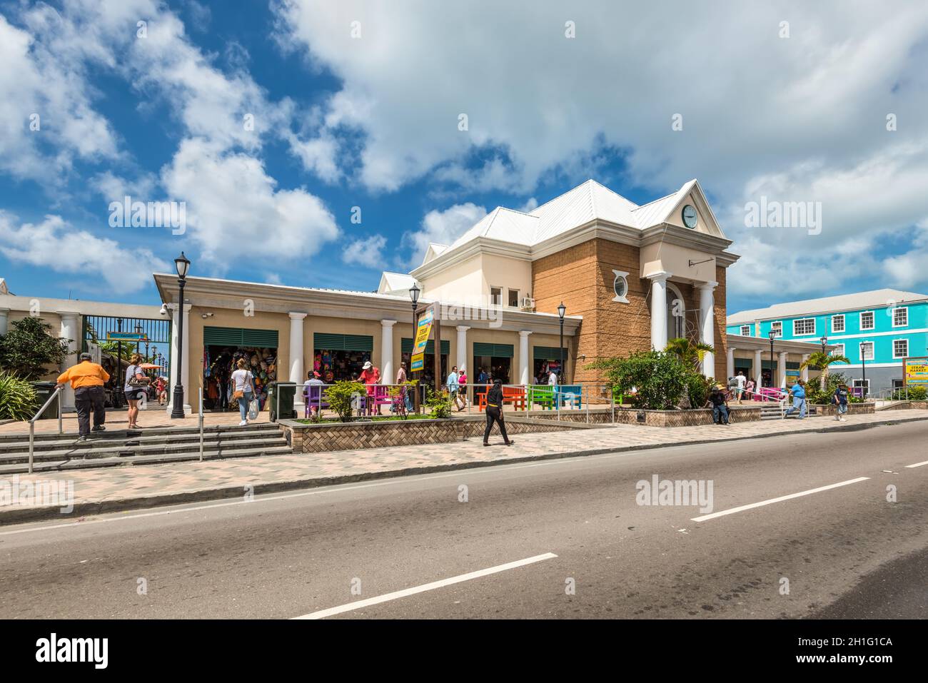 Nassau, Bahamas - May 3, 2019: Street view of Nassau at day with ...