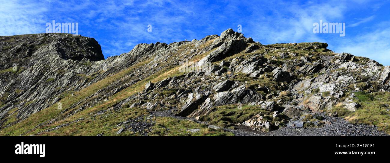View of Sharp Edge on Blencathra fell, Lake District National Park ...
