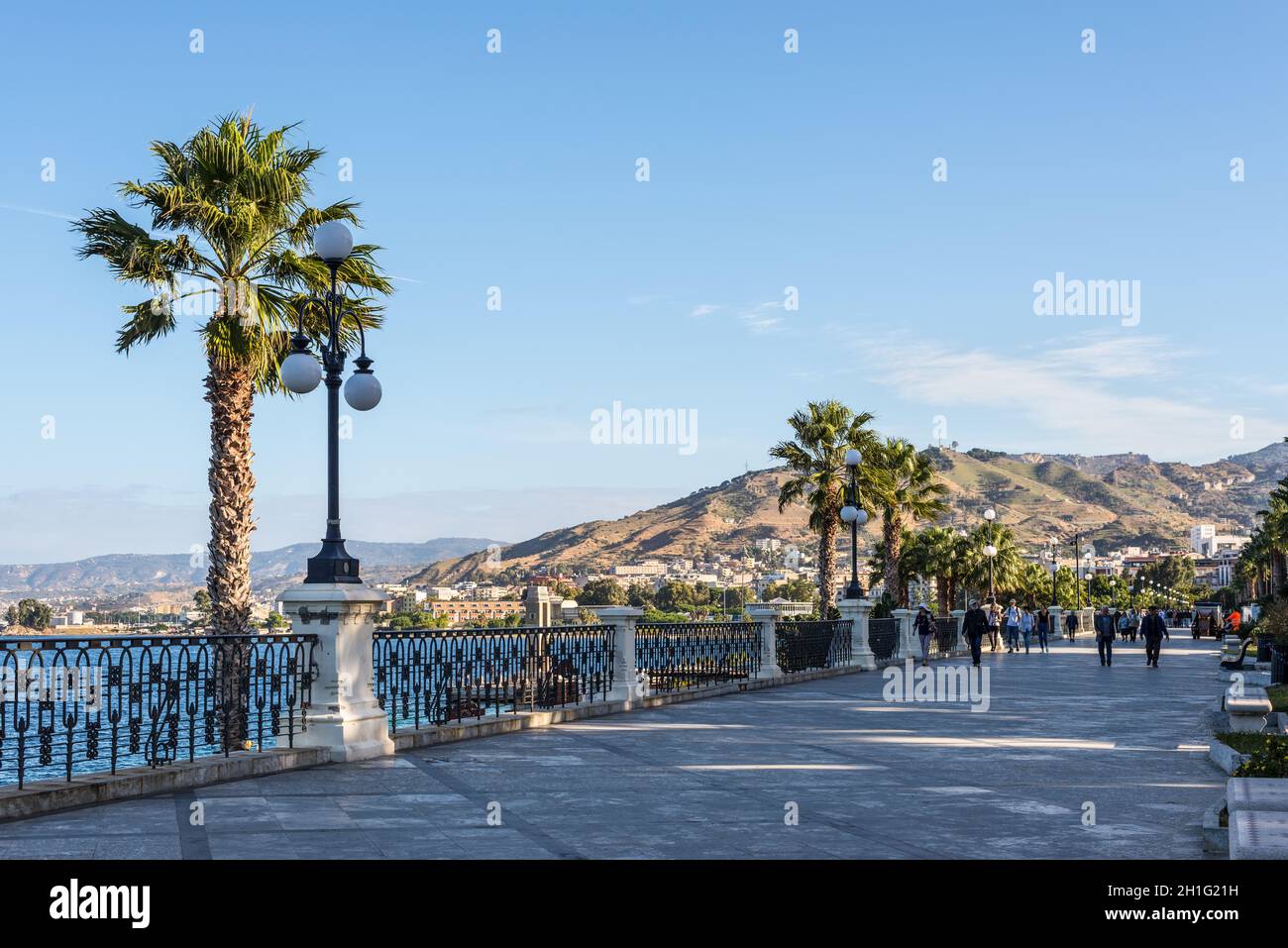 Reggio Calabria, Italy - October 30, 2017: Reggio di Calabria quay ...