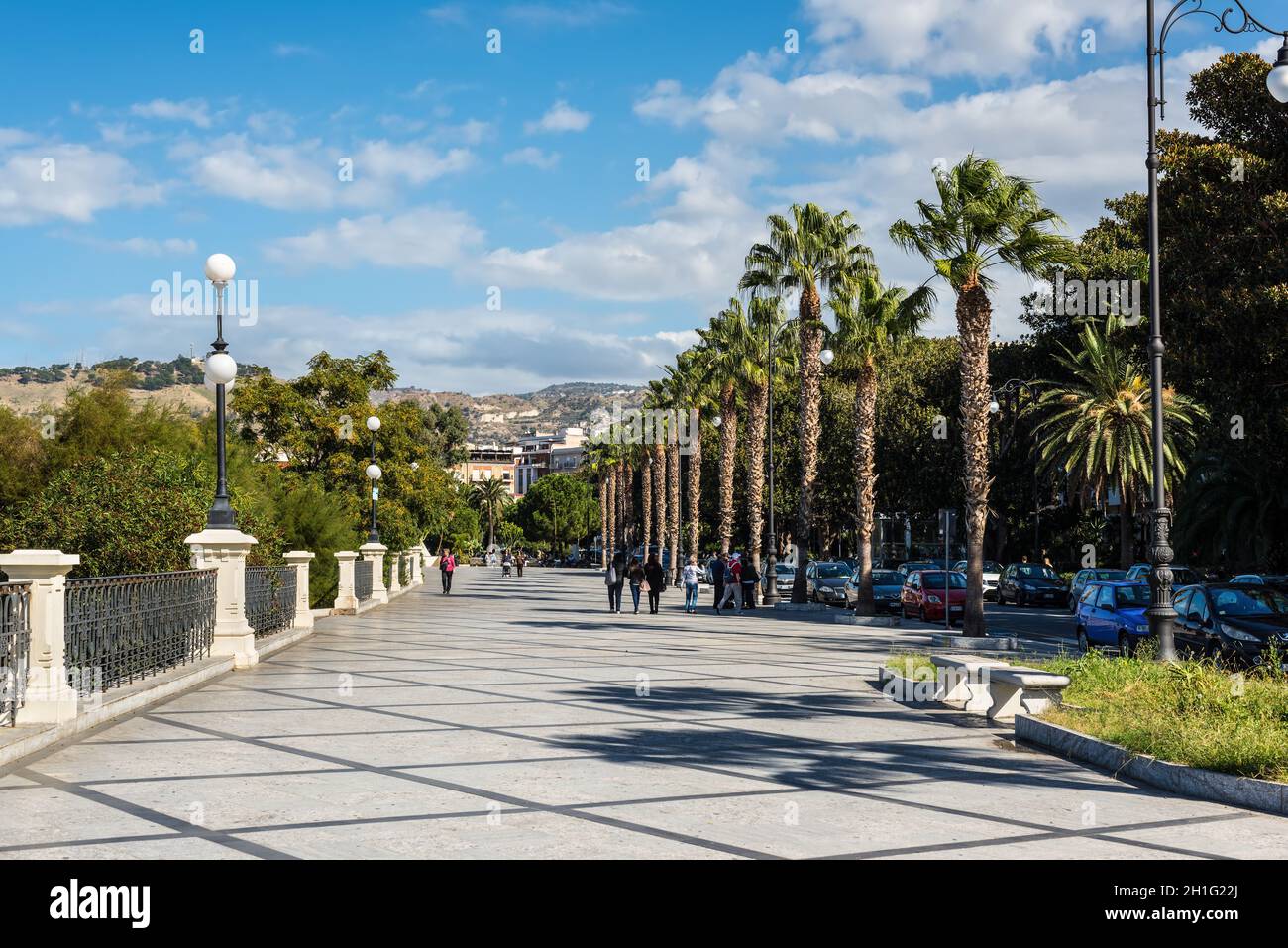 Reggio Calabria, Italy - October 30, 2017: Reggio di Calabria quay ...