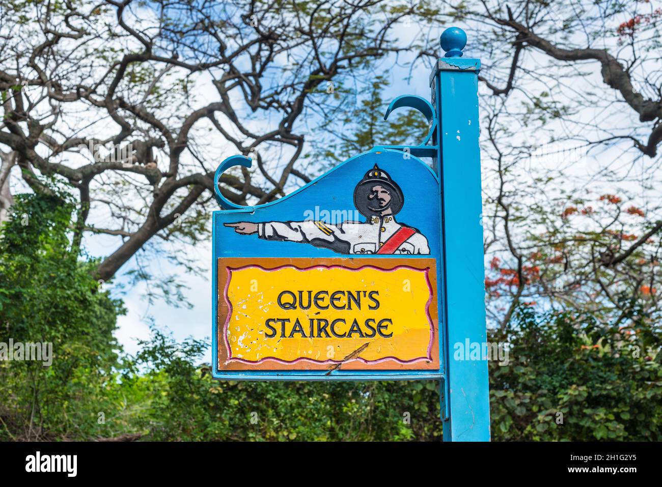 The queens staircase at fort fincastle hi-res stock photography and ...
