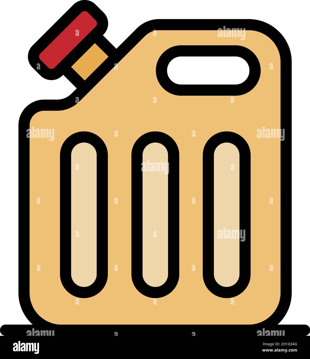 Plastic fuel canister icon. Outline plastic fuel canister vector icon ...