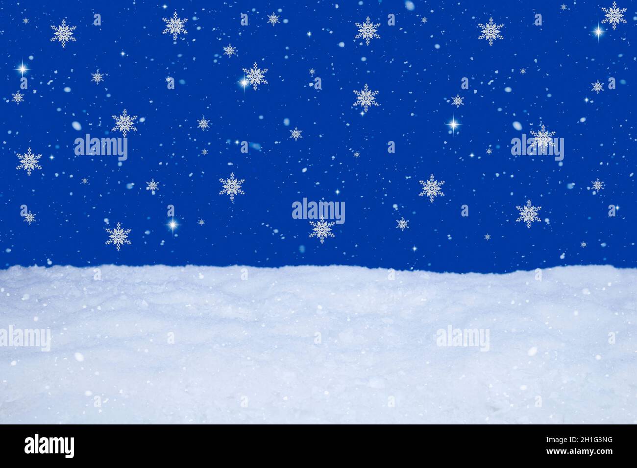 Christmas concept showing snow flakes falling Stock Photo - Alamy