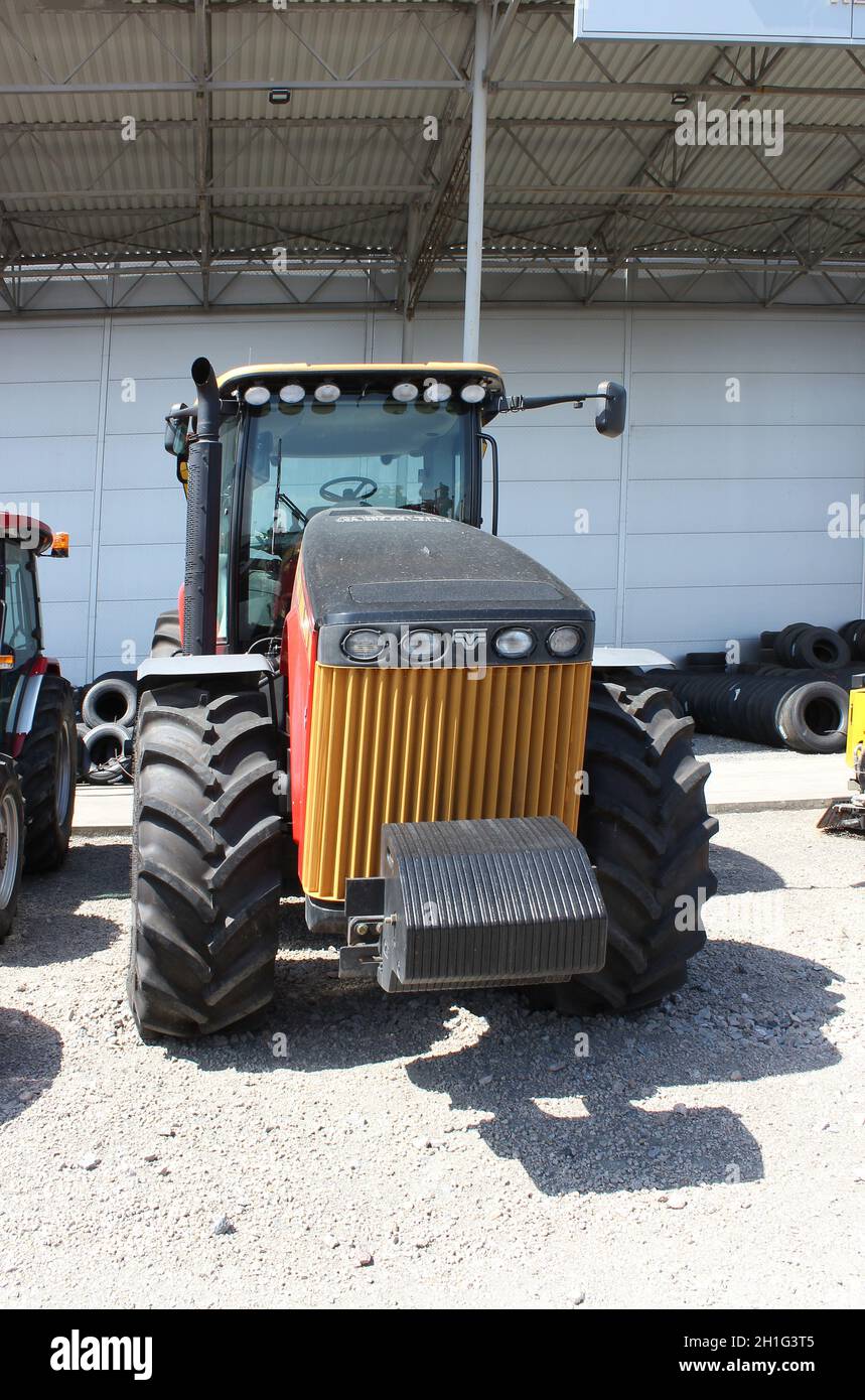 Kyiv, Ukraine - June 16, 2020: The colorful tractor VERSATILE 370 in ...
