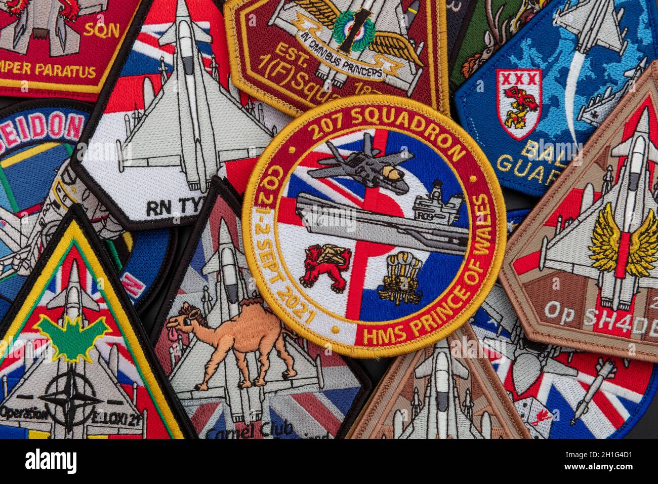 Selection of Royal Air Force & Royal Navy deployment patches Stock ...