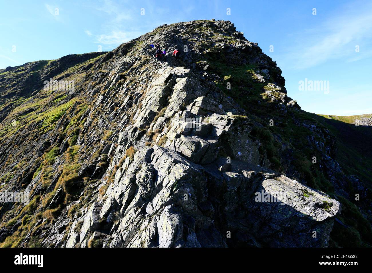 View of Sharp Edge on Blencathra fell, Lake District National Park ...