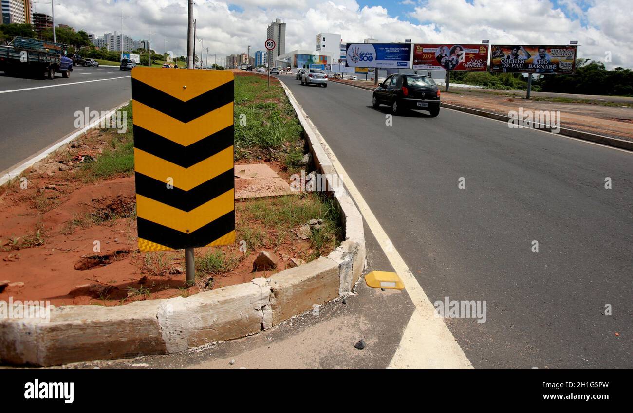 salvador, bahia / brazil - april 16, 2015: traffic signage in the city ...
