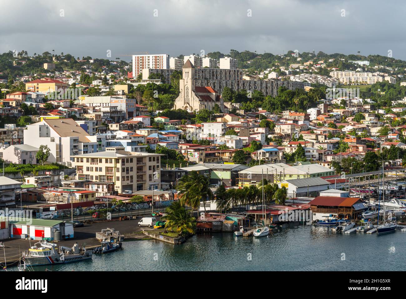 Fort-de-France, Martinique - December 20, 2016: Cityscape of Fort-de ...